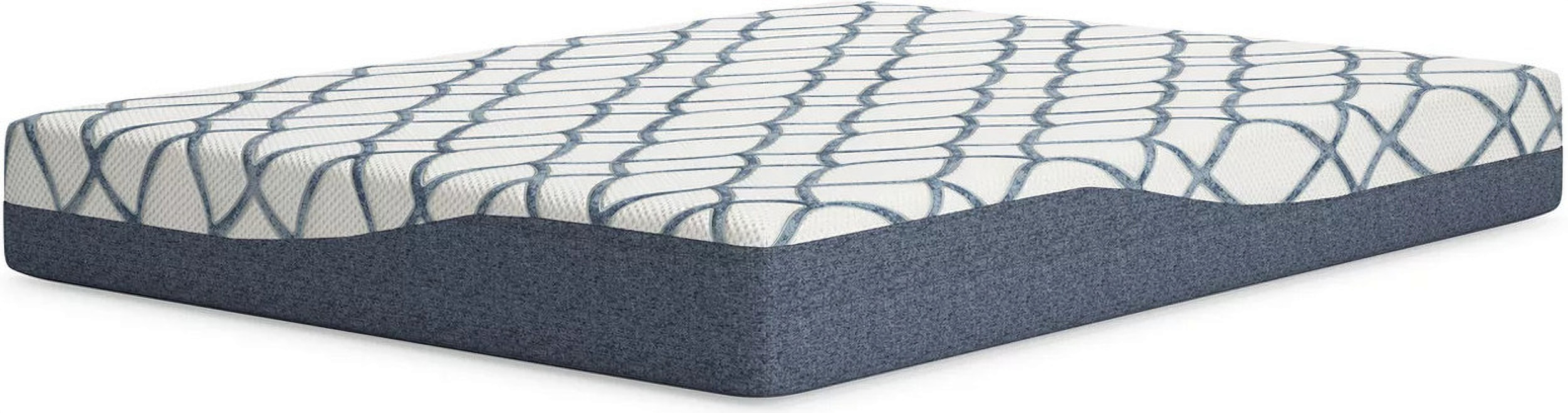 10 Inch Chime Elite 2.0 Queen Mattress In White and Blue by Ashley ...