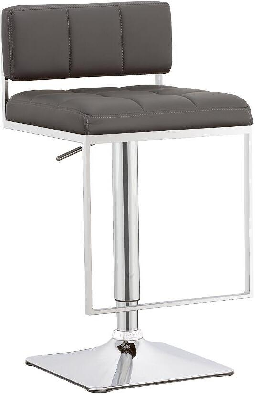 Alameda Adjustable Bar Stool Chrome and Grey by Coaster | 1StopBedrooms
