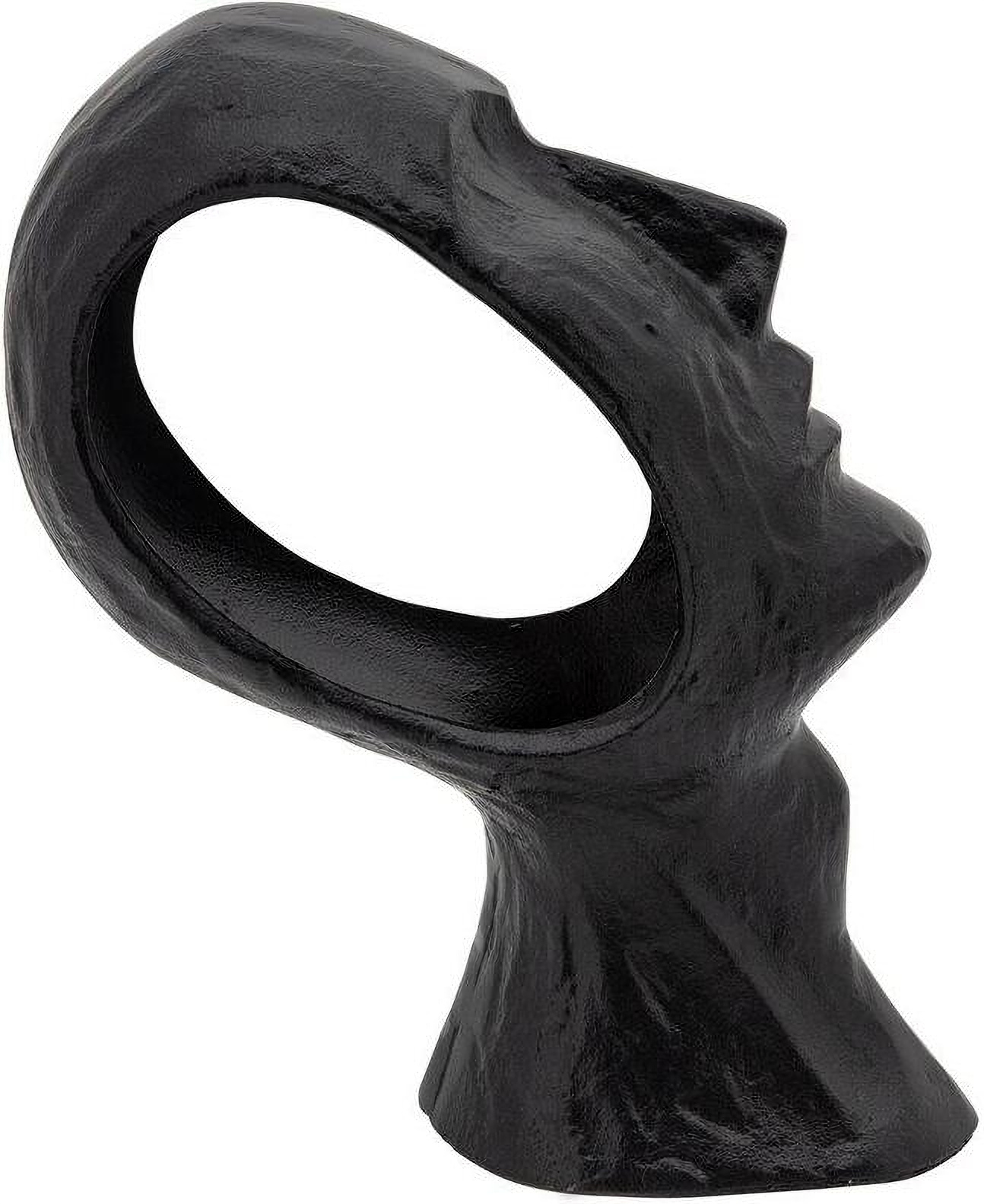11 Inch Metal Face Decor In Black by Sagebrook Home | 1StopBedrooms