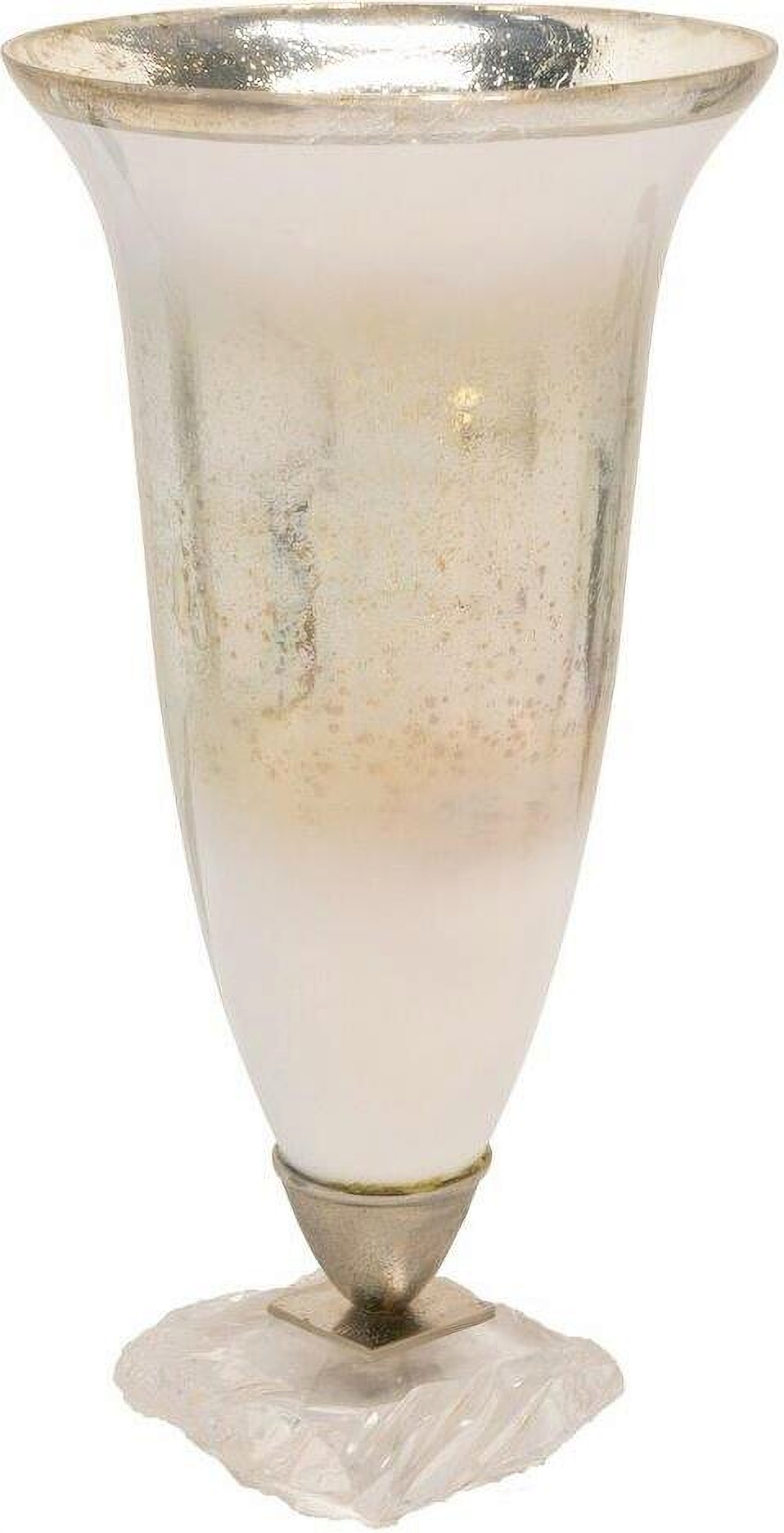 18 Inch Glass Vase With Acrylic Base In Silver by Sagebrook Home ...