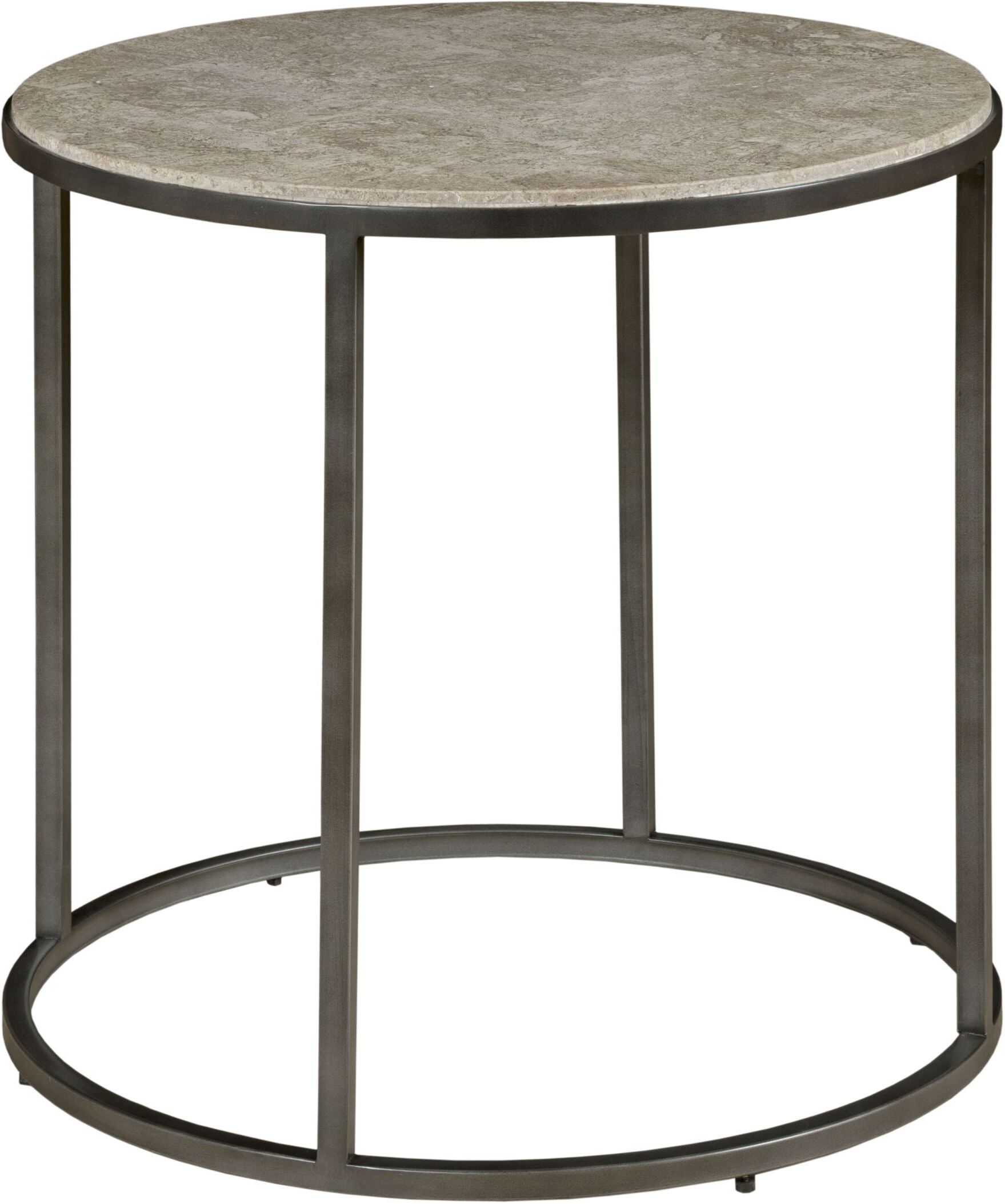 Modern Basics Bronze and Cream Round End Table by Hammary | 1StopBedrooms