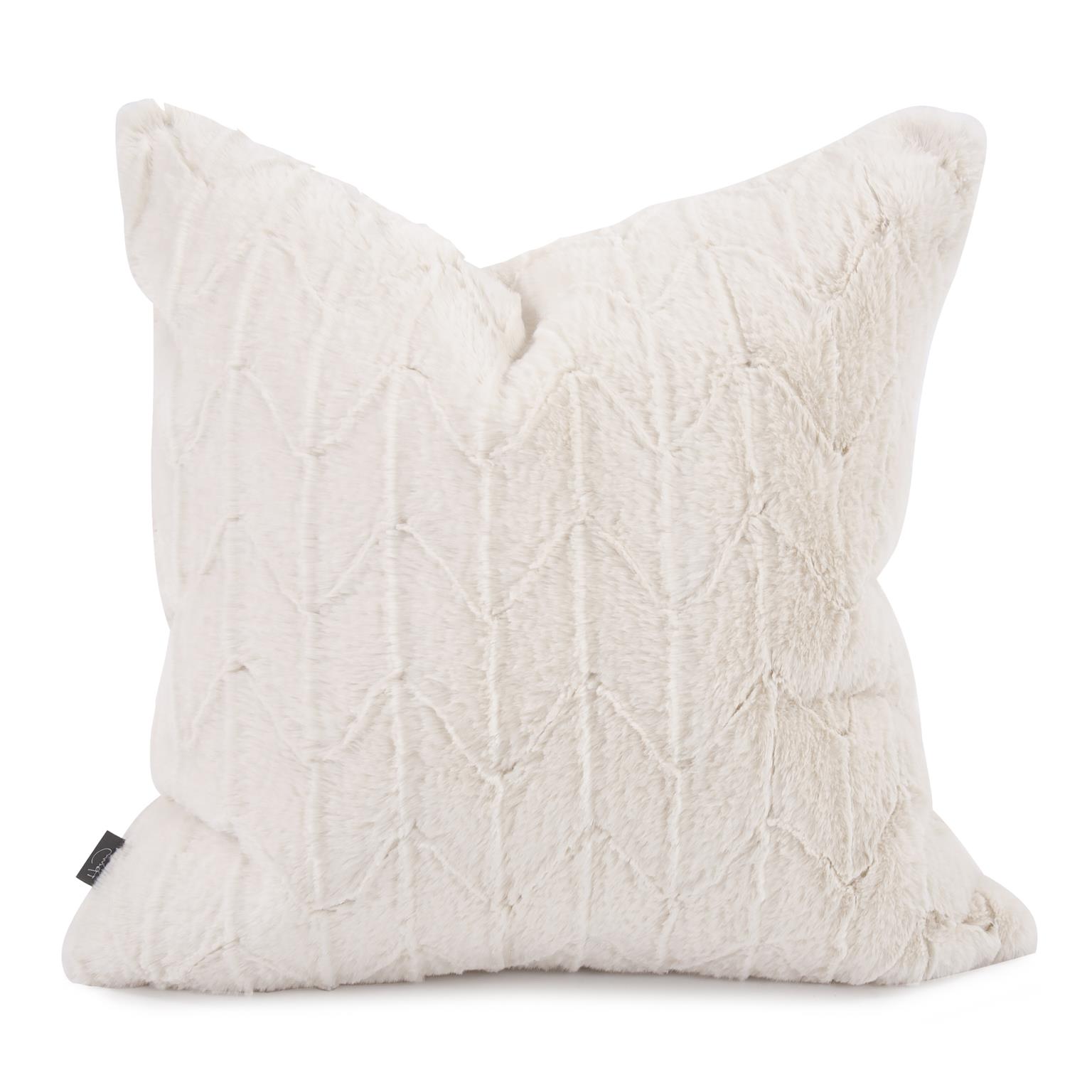 20 x 20 Angora Pillow In Natural - Poly Insert by Howard Elliott ...