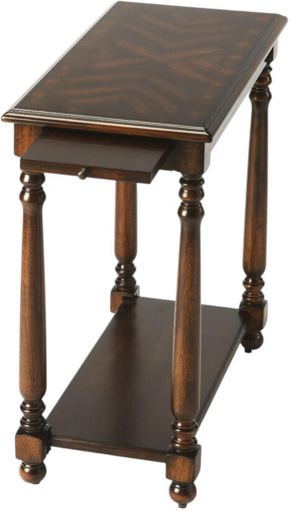 24 Inch End Table with Shelf In Wood Brown by Homeroots | 1StopBedrooms