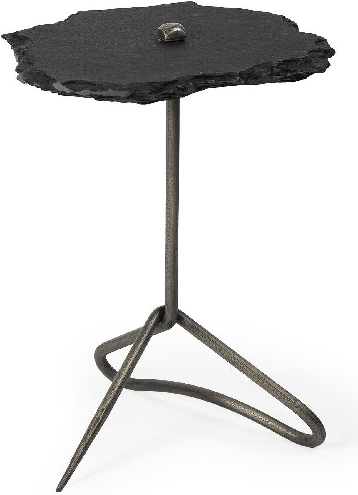 24 Inch Stone End Table In Black and Slate Grey by Homeroots ...