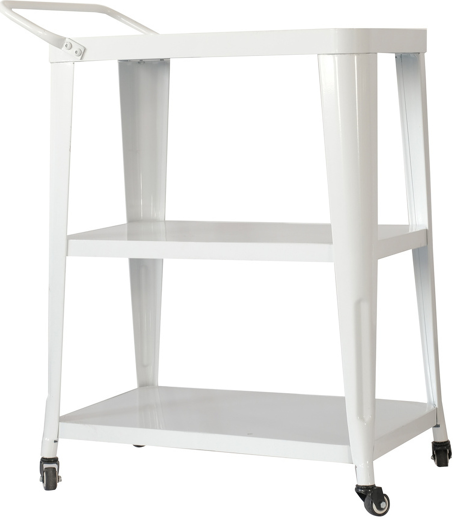 3-Tiered Dining Cart with Swivel Wheels In White by AC Pacific ...
