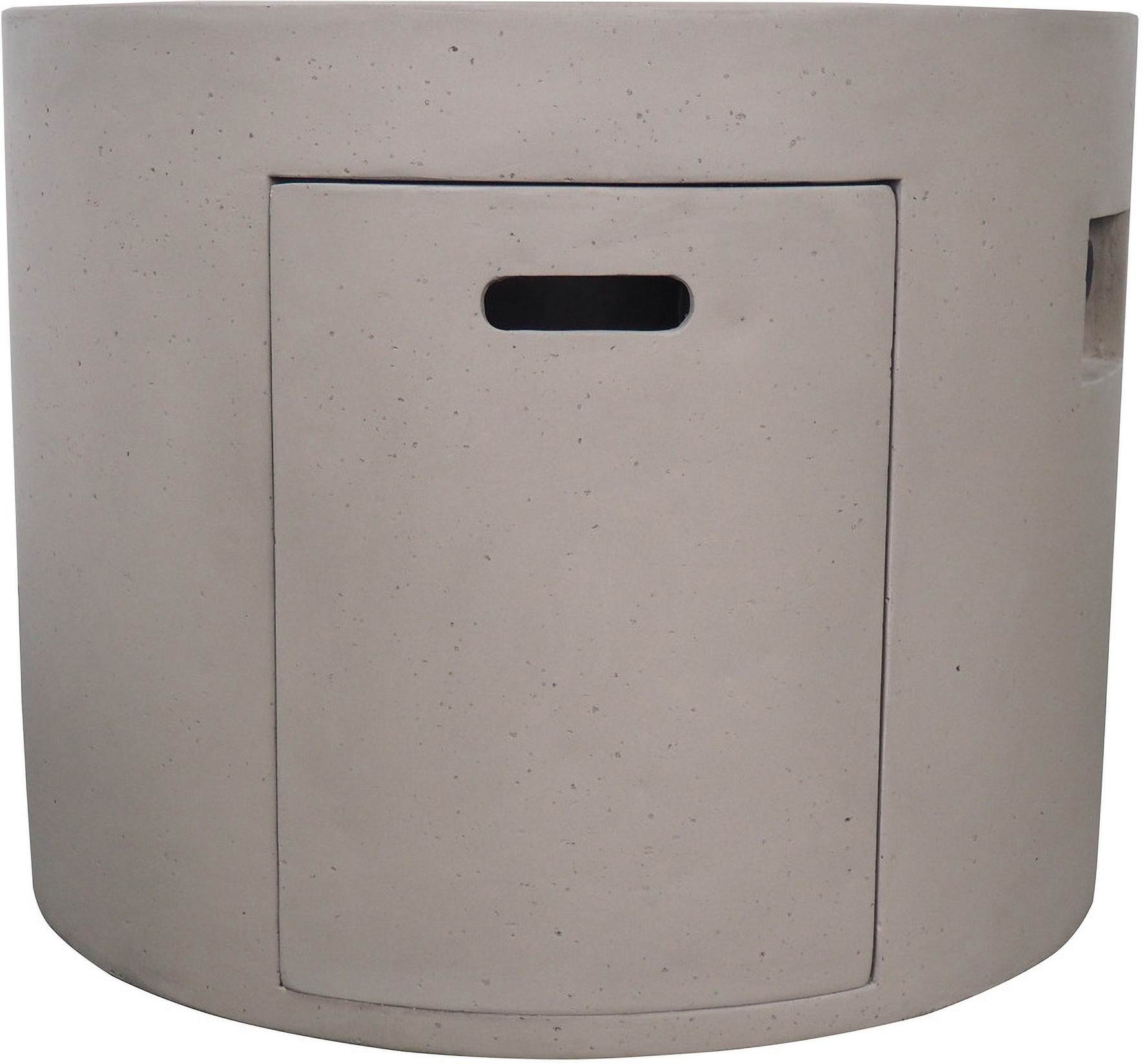 31 Inch Round 40000 Btu Fire Pit with Smooth Concrete Surface In Light ...