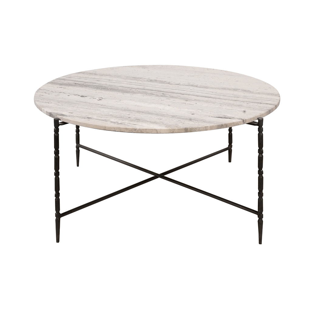 36 Inch Round Cocktail/Coffee Table In Black and Gray by Crestview ...