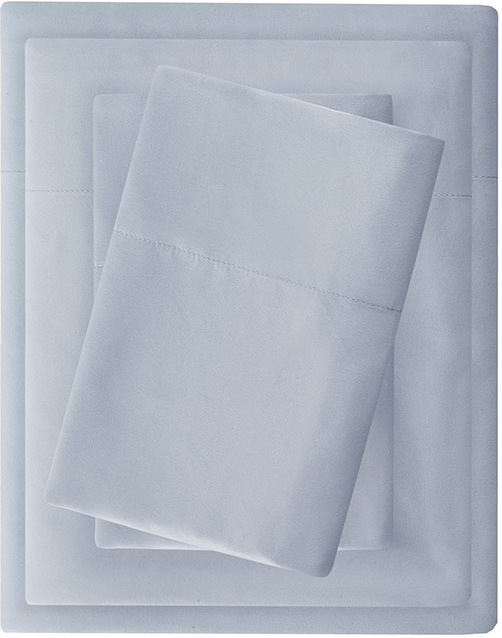 3M Microcell 4 Piece California King Sheet Set In Blue by Olliix ...