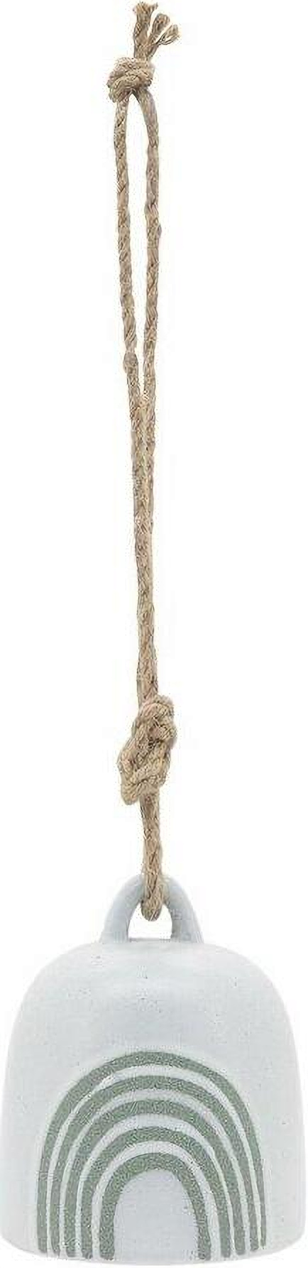 4 Inch Hanging Bell Rainbow In White And Green by Sagebrook | 1StopBedrooms