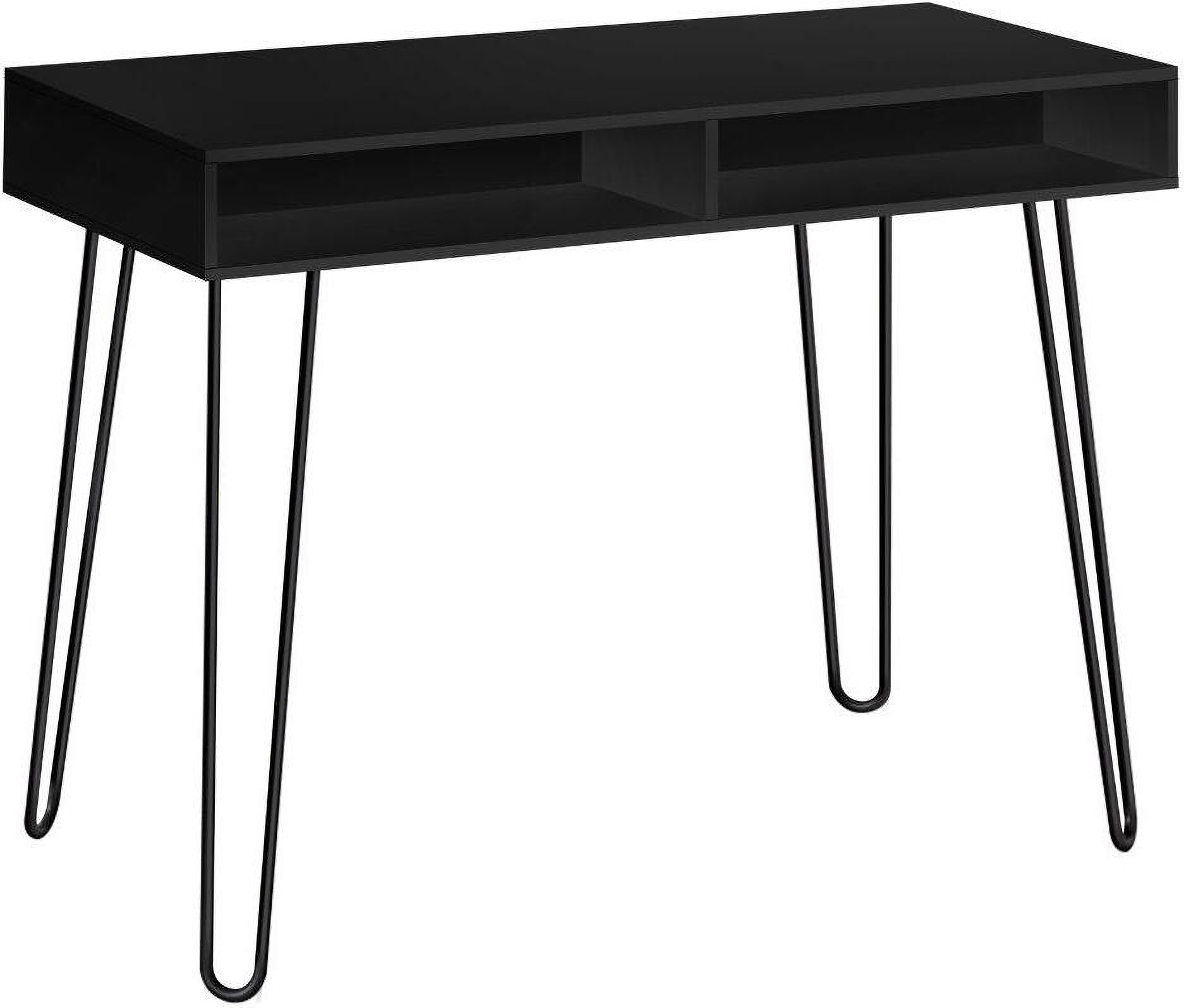 40 Inch Black And Black Metal Computer Desk I 7771 by Monarch ...