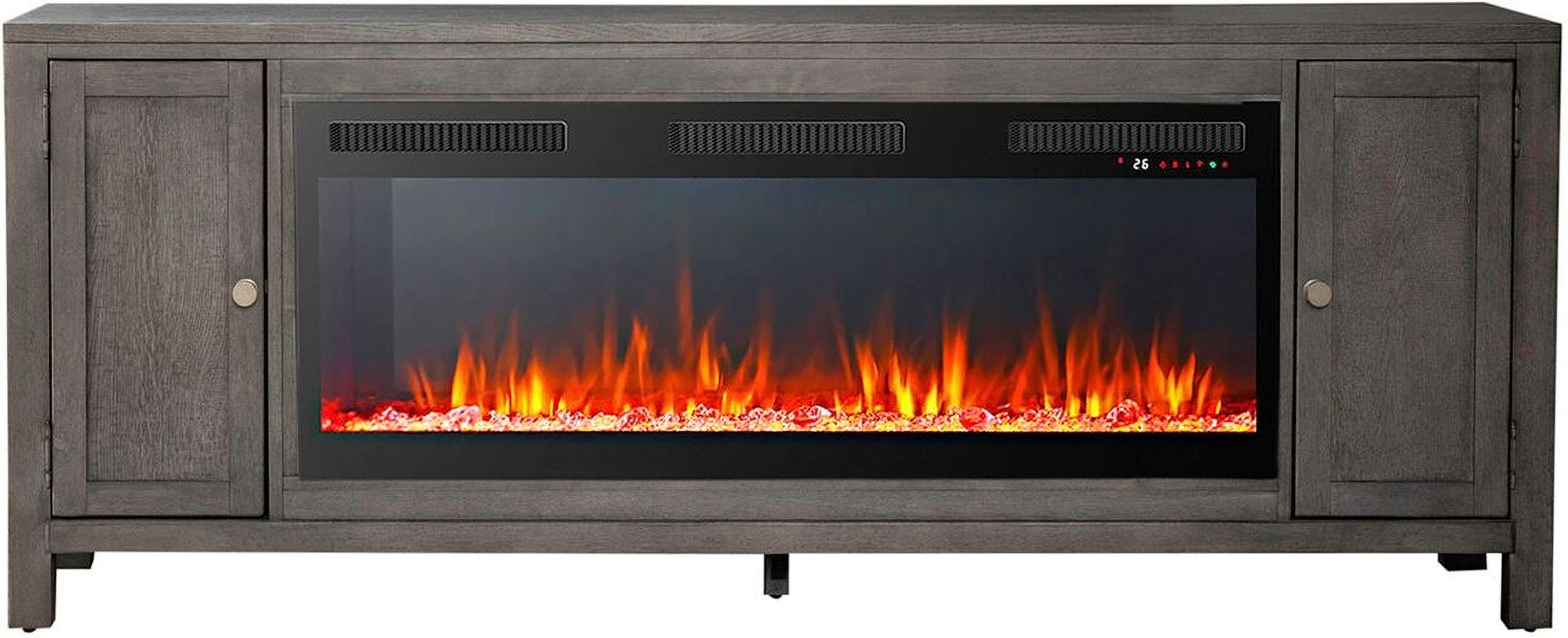 406 78 Inch Console with Fire FTS In Brown by Liberty | 1StopBedrooms