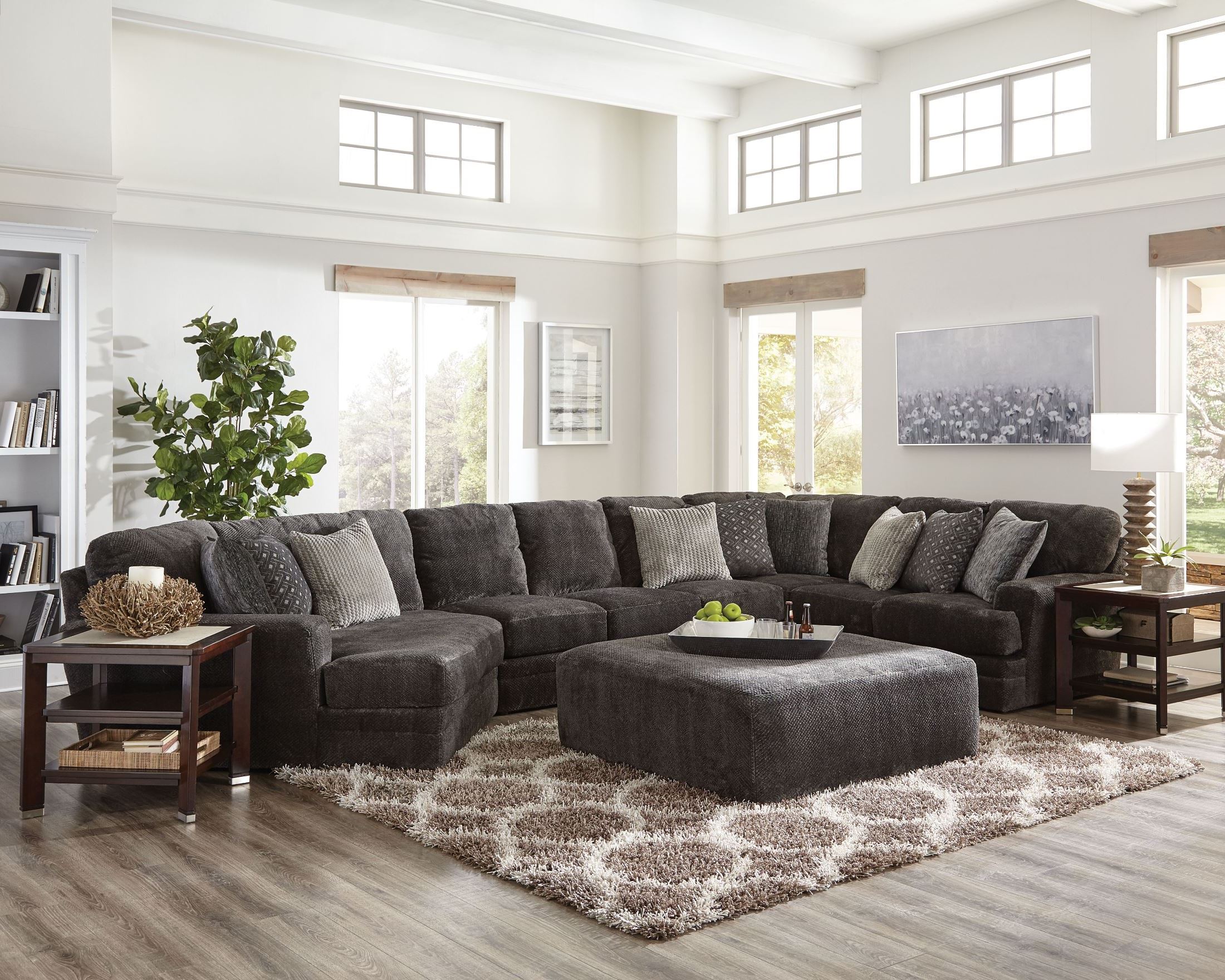 Mammoth Smoke LAF Piano Wedge Sectional by Jackson 1StopBedrooms