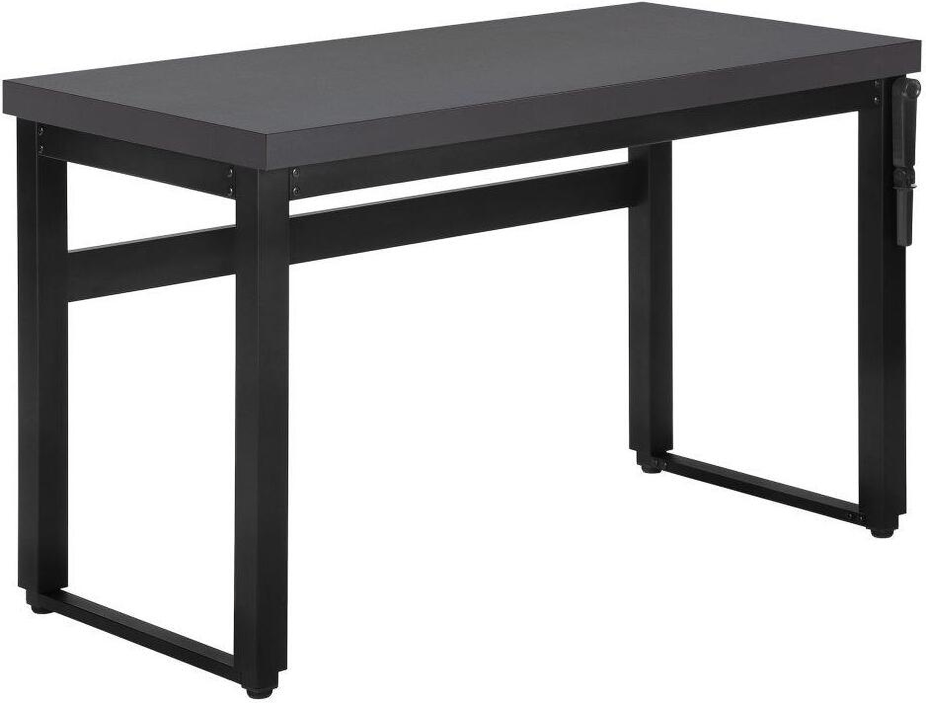 48 Inch Modern Grey And Black Computer Desk With Adjustable Height by ...