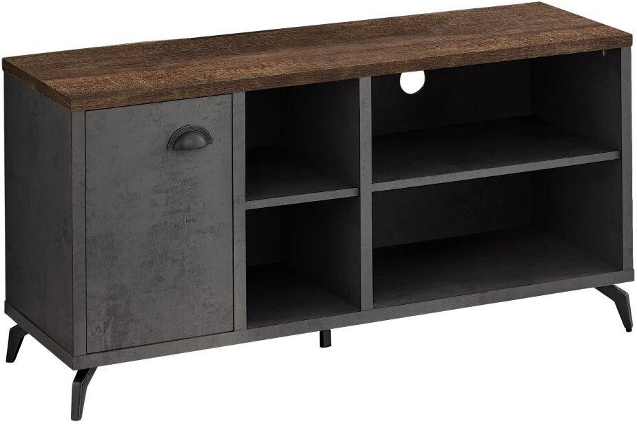 48 Inch Tv Stand In Grey Concrete And Medium Brown Reclaimed by Monarch ...
