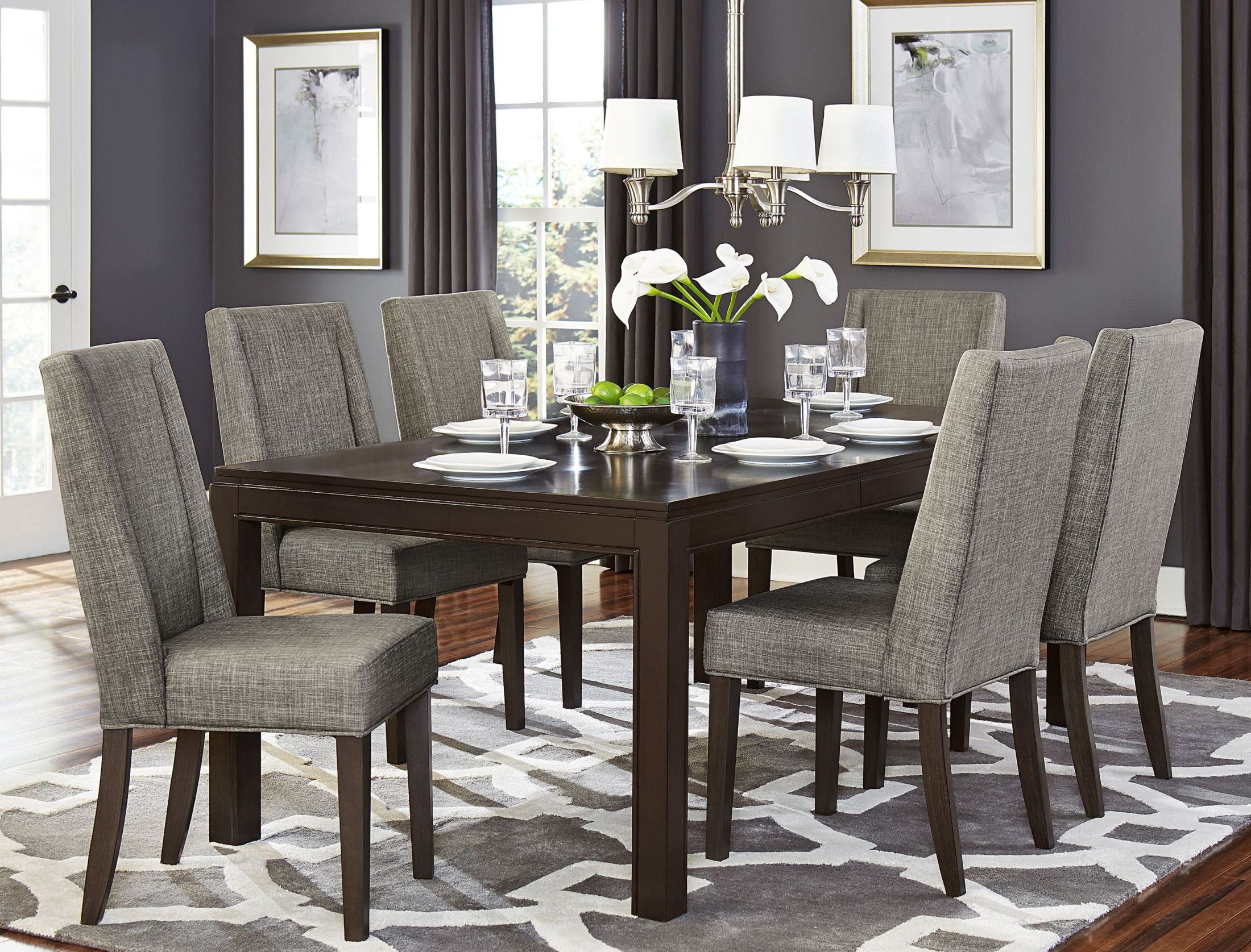 Kavanaugh Brown Rectangular Extendable Dining Room Set by Homelegance ...