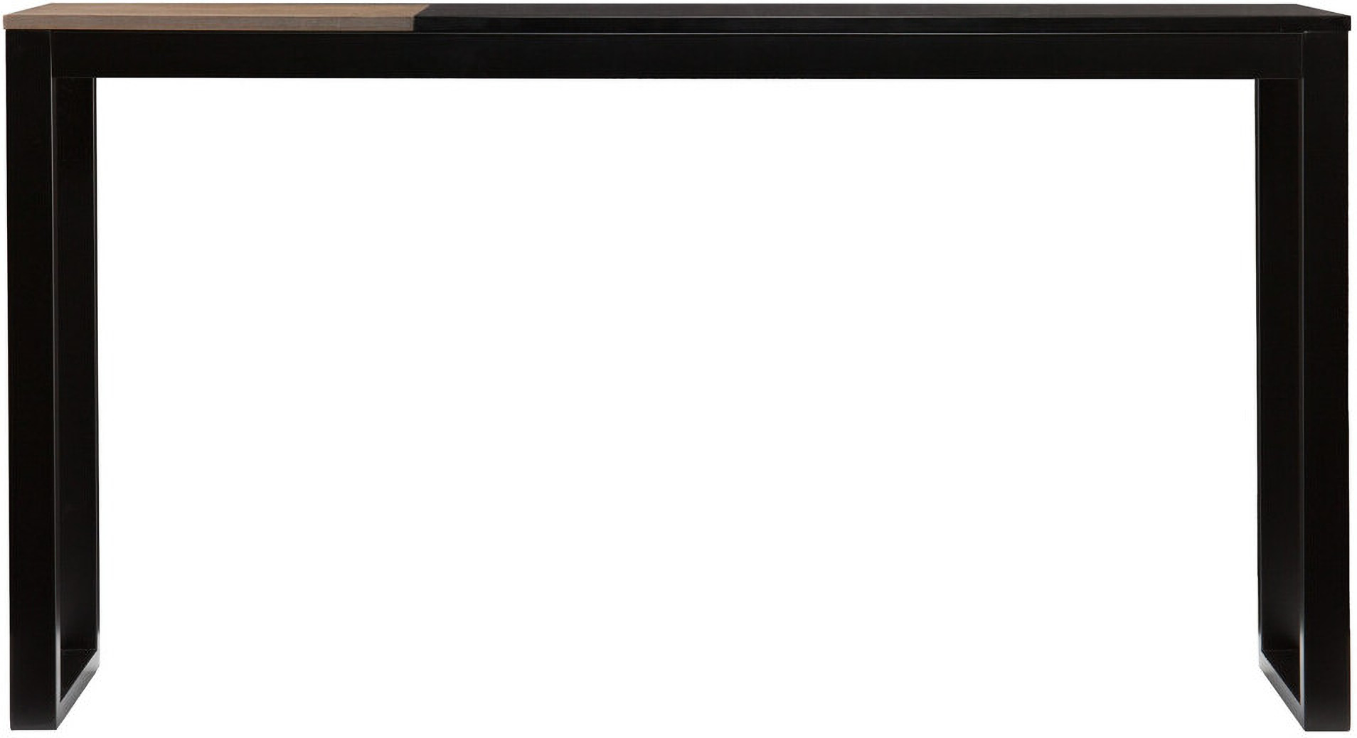 56 Inch and Black Sled Console Table In Black and Natural by Homeroots ...