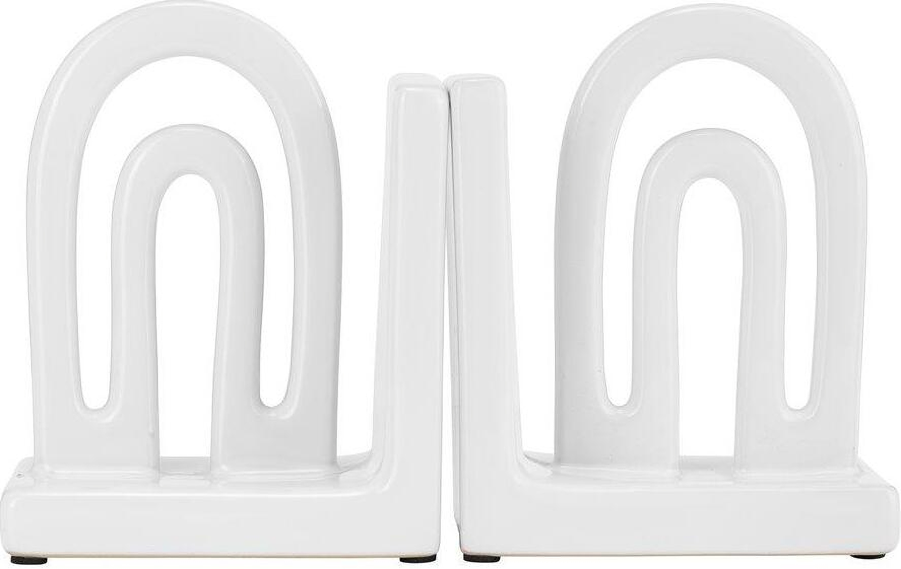 6 Inch Arch Bookends Set Of 2 In White By Sagebrook Home 1stopbedrooms