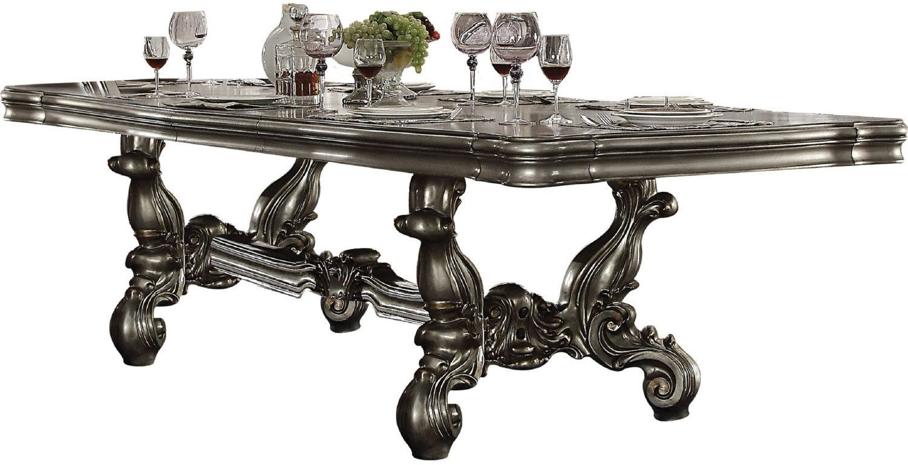 Versailles Antique Platinum Extendable Rectangular Dining Table by ACME ...