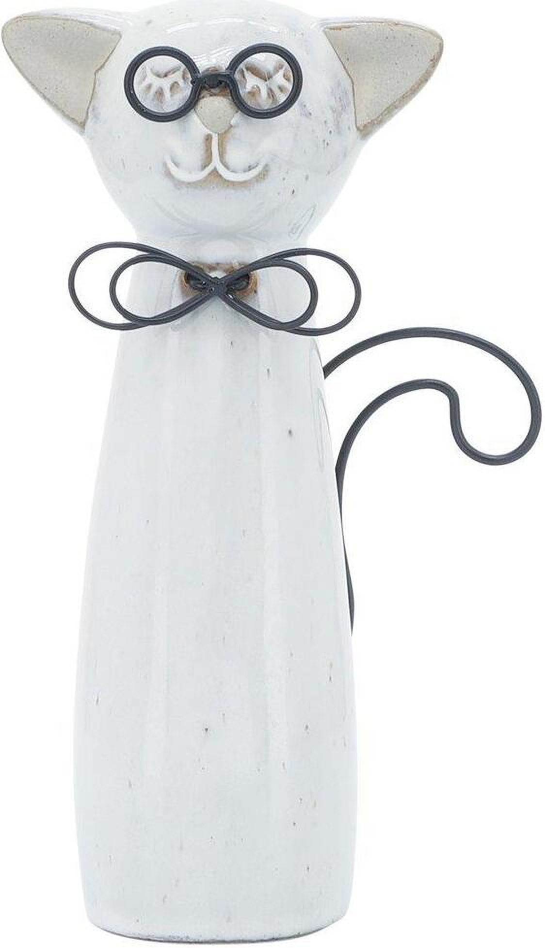 7 Inch Cat With Glasses In Beige by Sagebrook | 1StopBedrooms