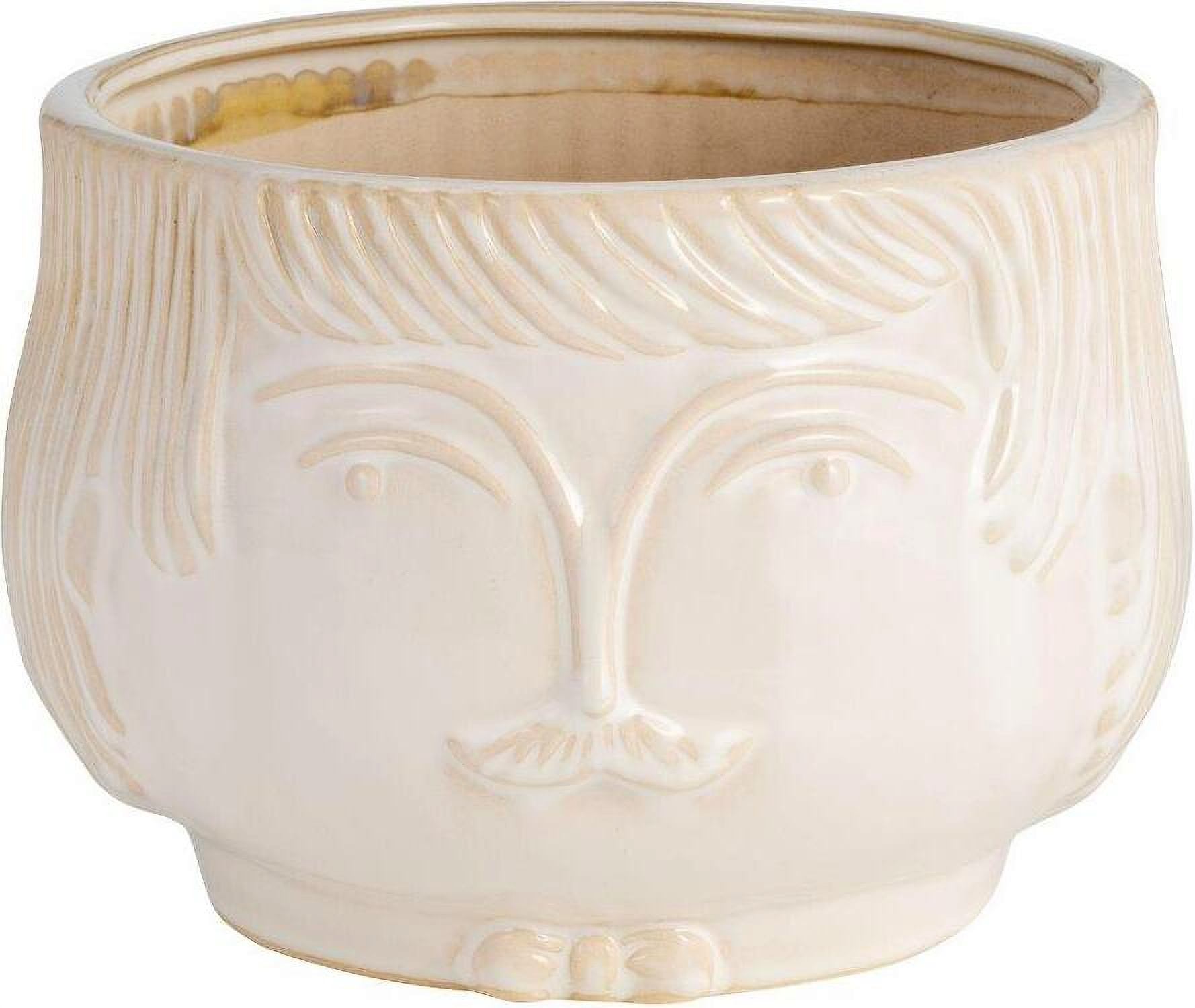 7 Inch Grandpa Planter In White by Sagebrook Home | 1StopBedrooms