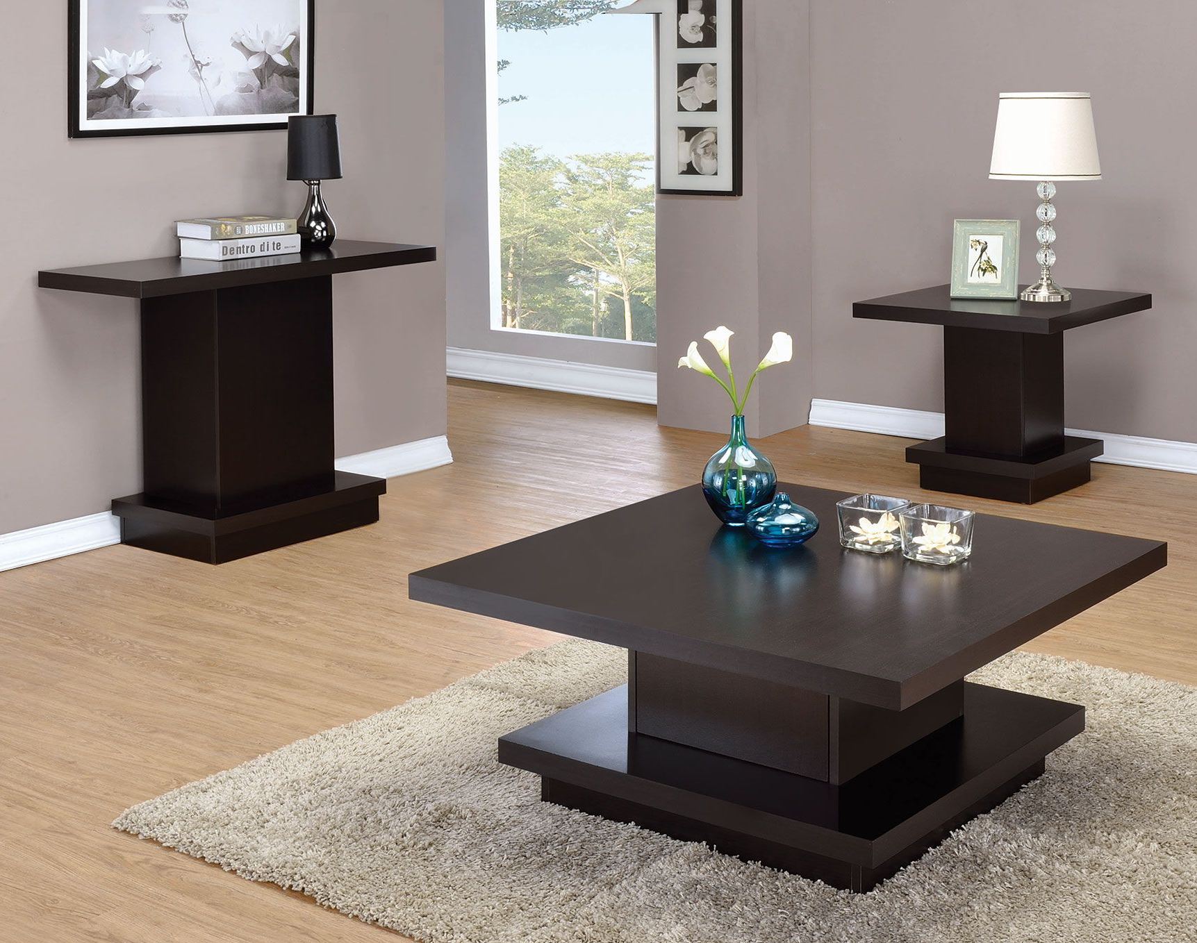 Reston Occasional Table Set In Cappuccino by Coaster | 1StopBedrooms