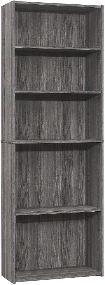 72 Inch Bookcase In Grey With 5 Shelves by Monarch Specialties ...