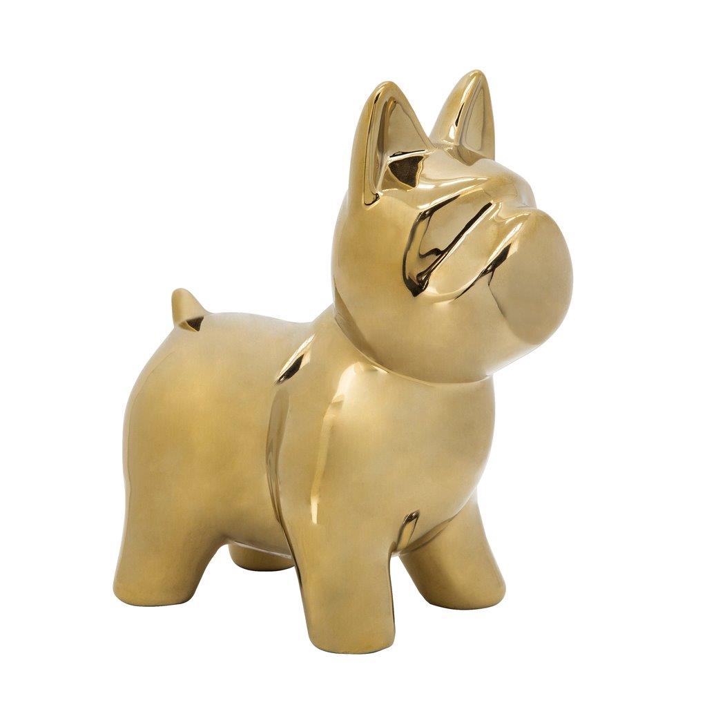 8 Inch Dog Table Decor In Gold by Sagebrook Home | 1StopBedrooms