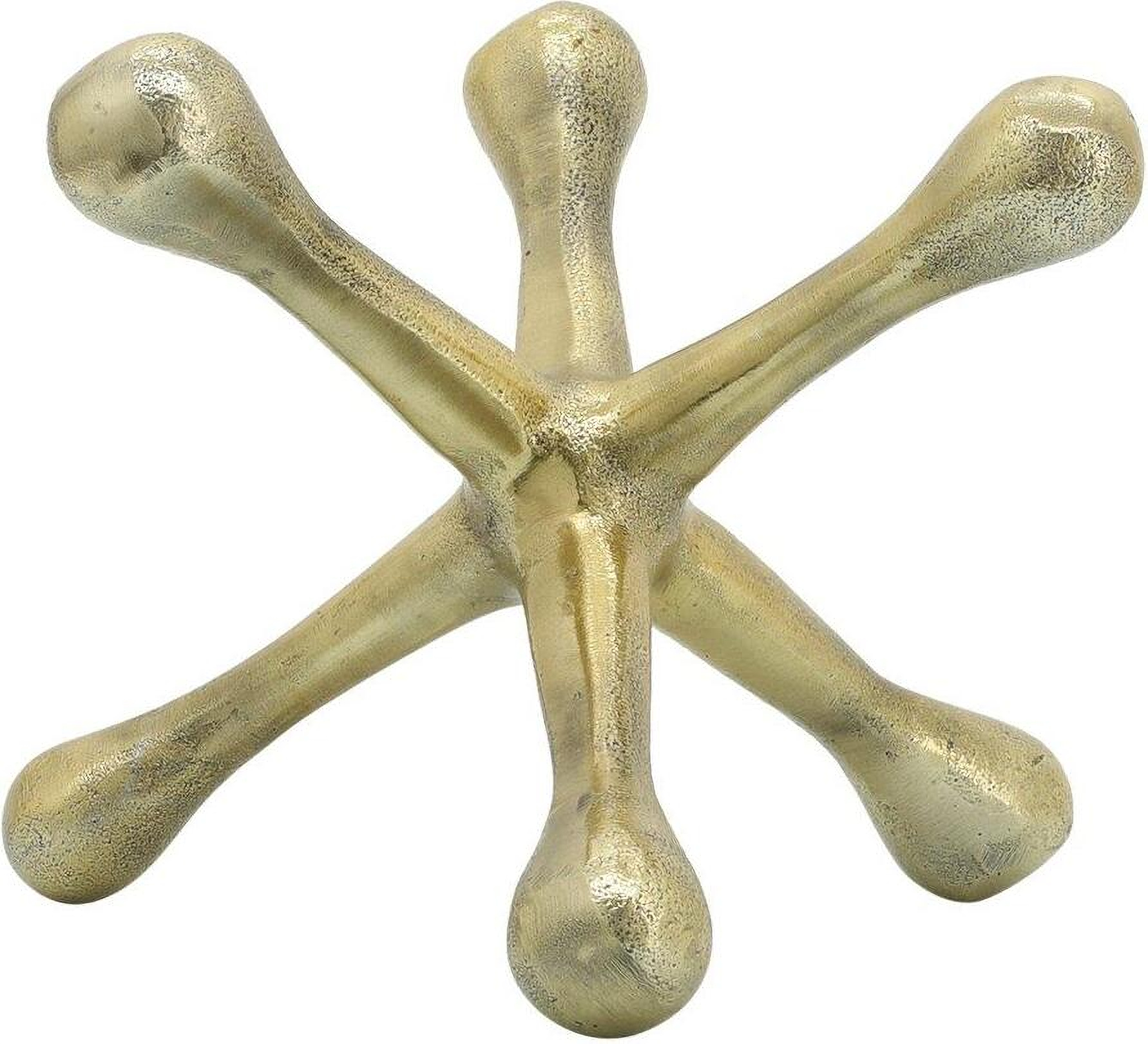 8 Inch Gold Metal Jacks Sculpture by Sagebrook Home | 1StopBedrooms