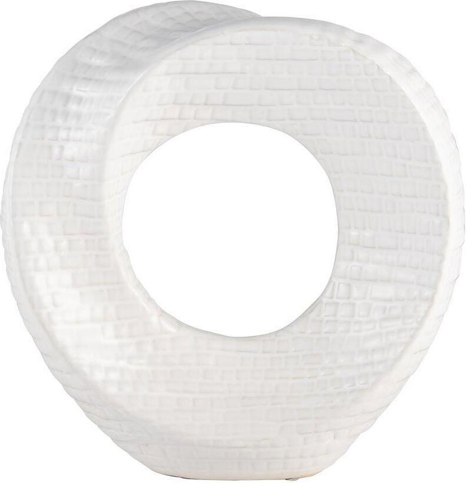 8 Inch Textured Table Top Decor In White by Sagebrook | 1StopBedrooms