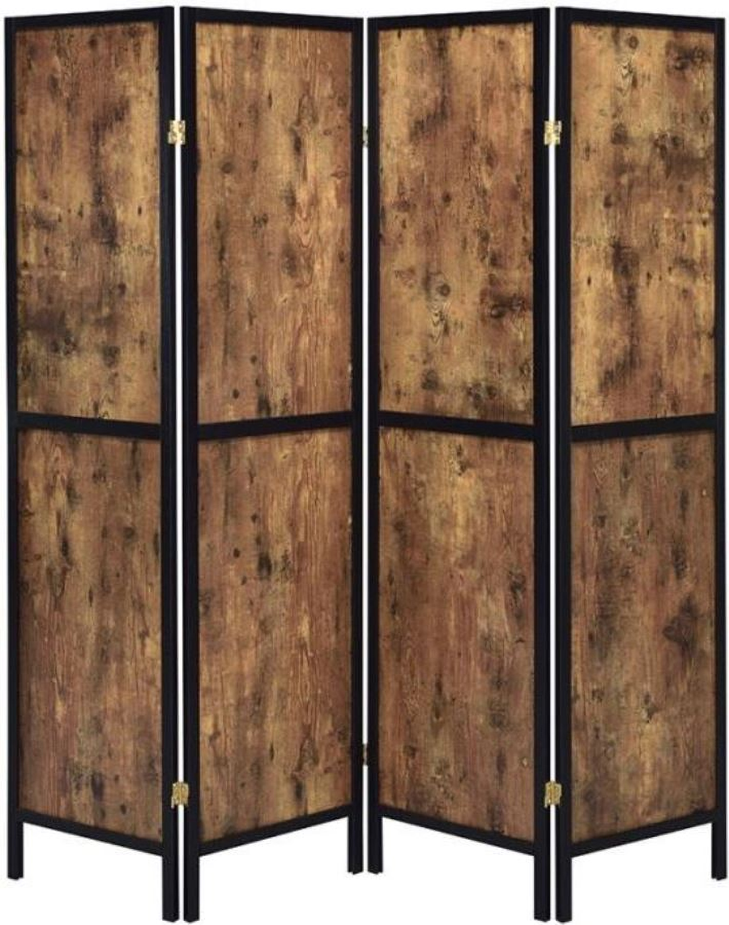Deepika 4-panel Folding Screen Antique Nutmeg and Black by Coaster ...