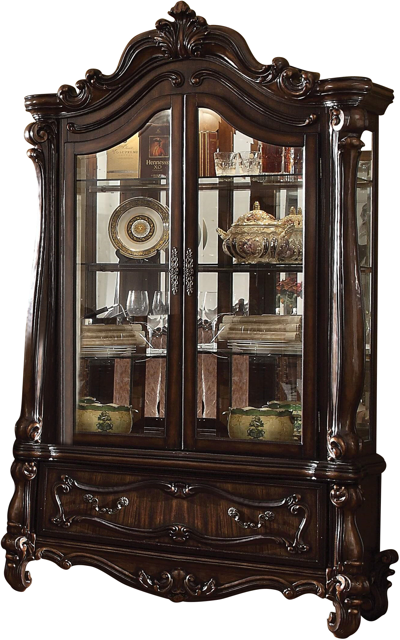 Acme Versailles Curio in Cherry Oak | 1StopBedrooms