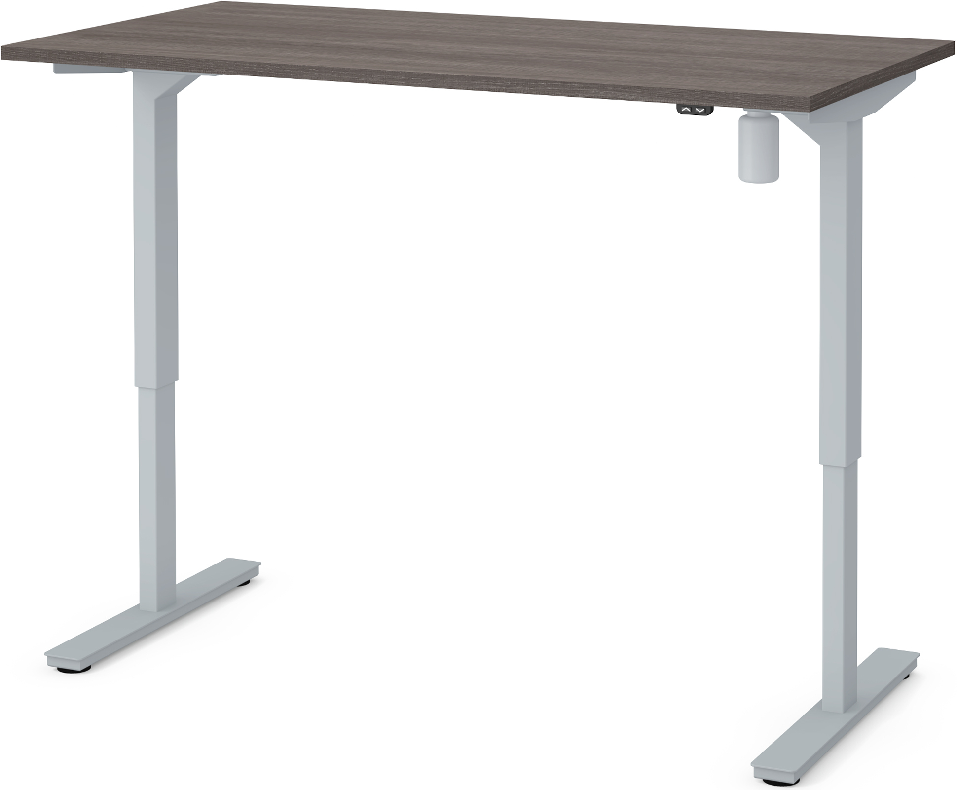 Bestar 30" X 60" Electric Height Adjustable Table In Bark Gray ...