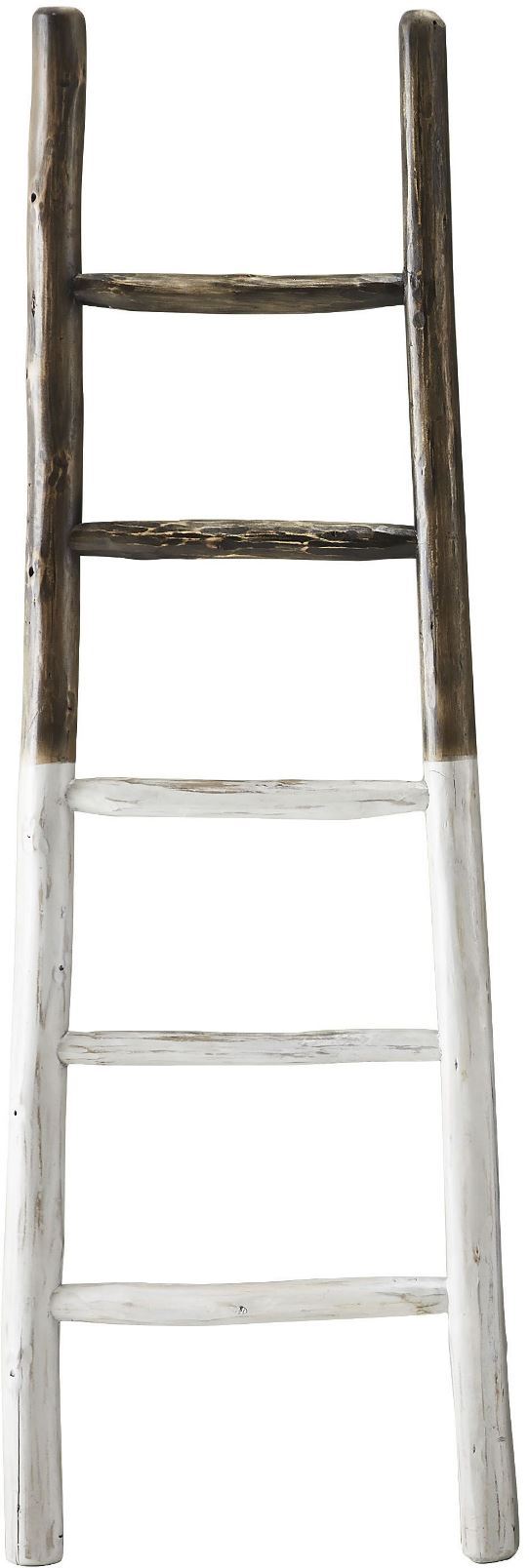 Millie French Roast and Linen White Blanket Ladder by Progressive ...