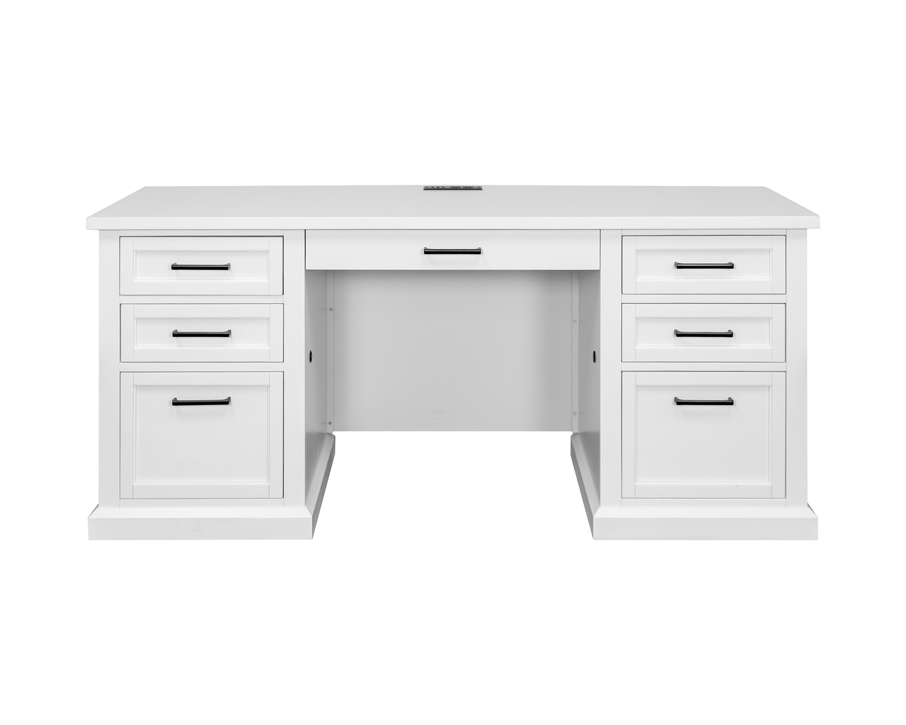 Abby Modern Wood Office Desk Writing Table In White by Martin Furniture ...