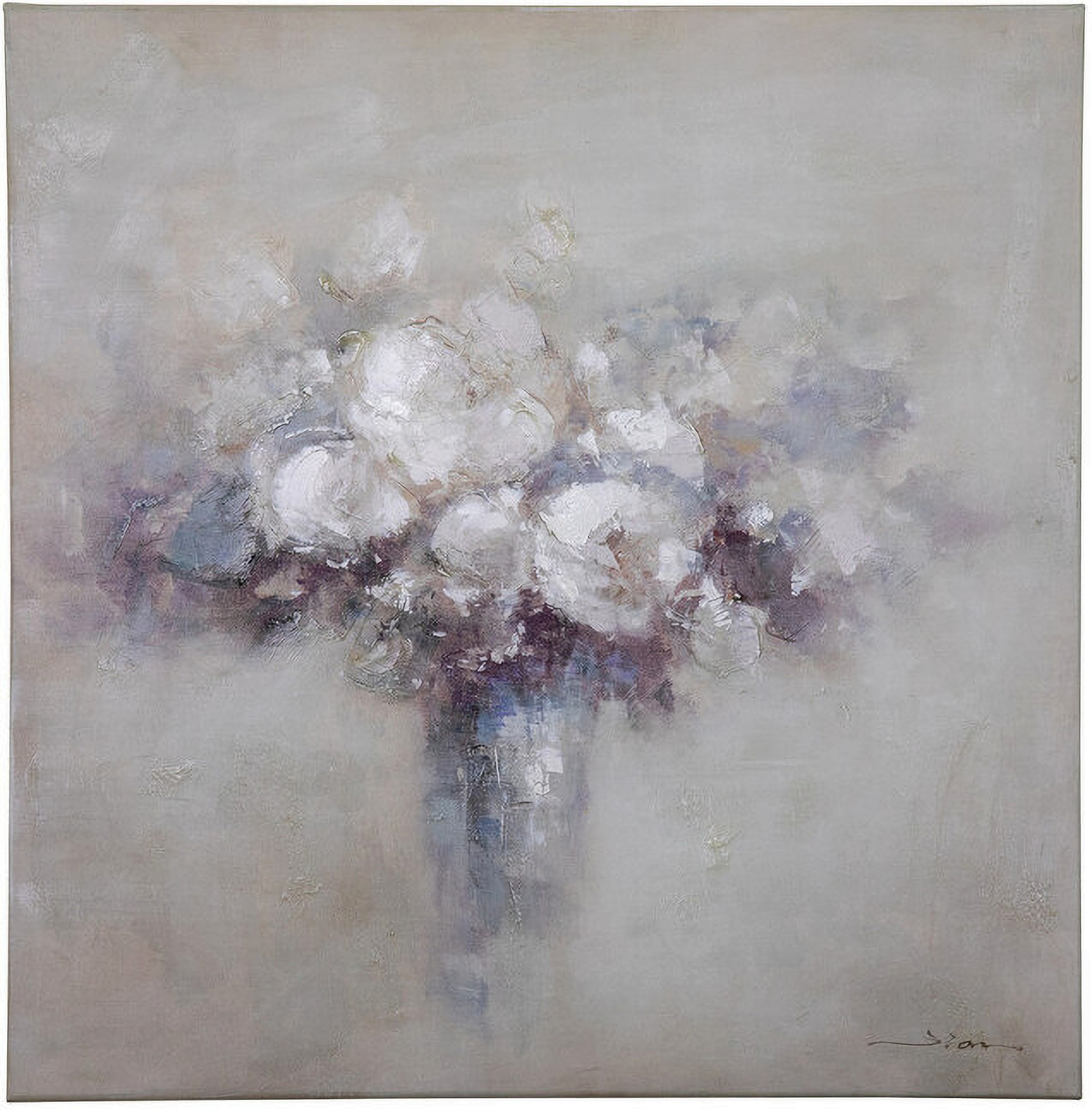 Abstract Bouquet II Wall Art In Grey by Yosemite Home Decor | 1StopBedrooms