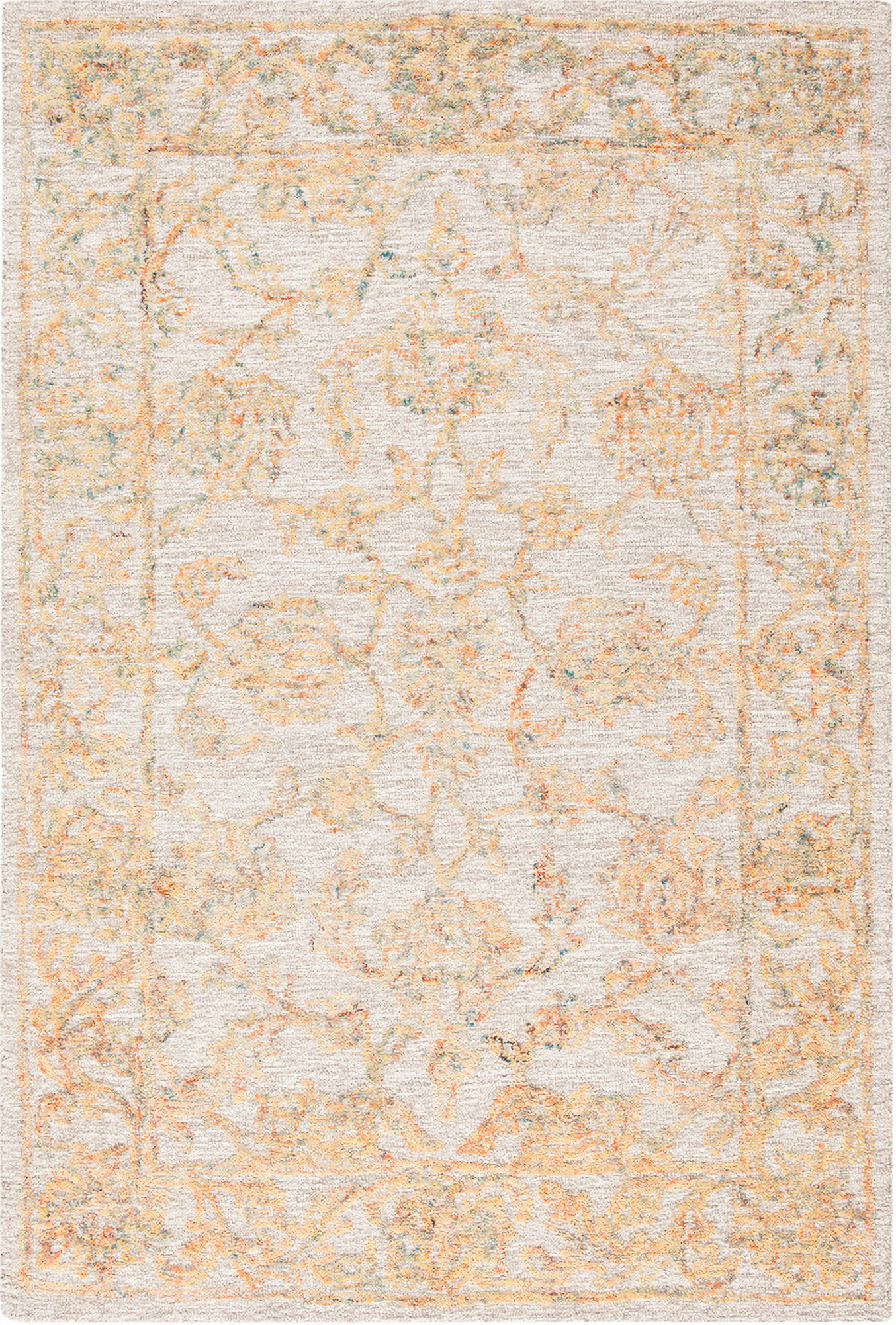 Abstract Hand Tufted Beige and Gold 4' x 6' Small Rectangle Rugs by ...