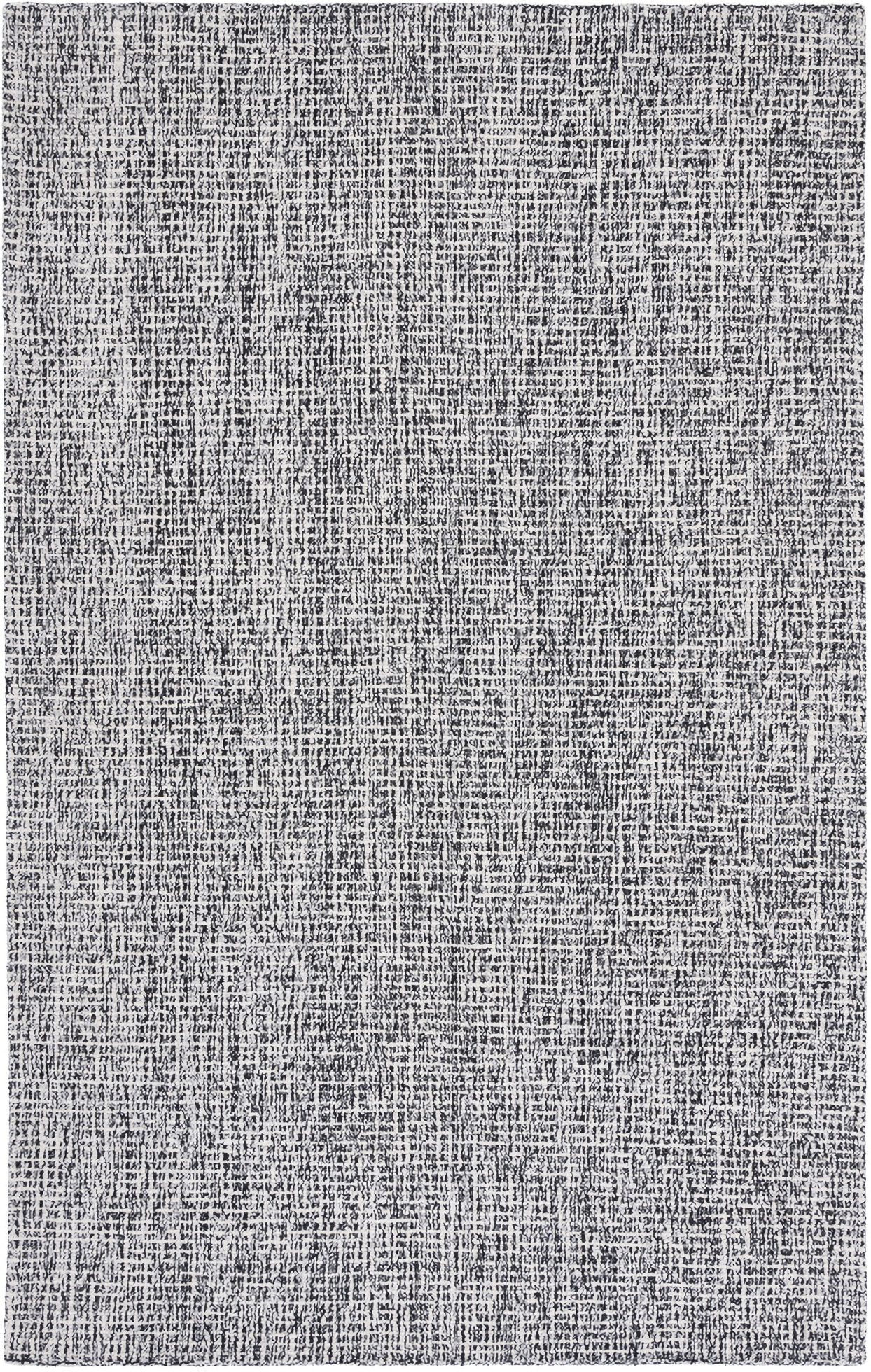 Abstract Hand Tufted Black and Ivory 9' x 12' Large Rectangle Rugs ...