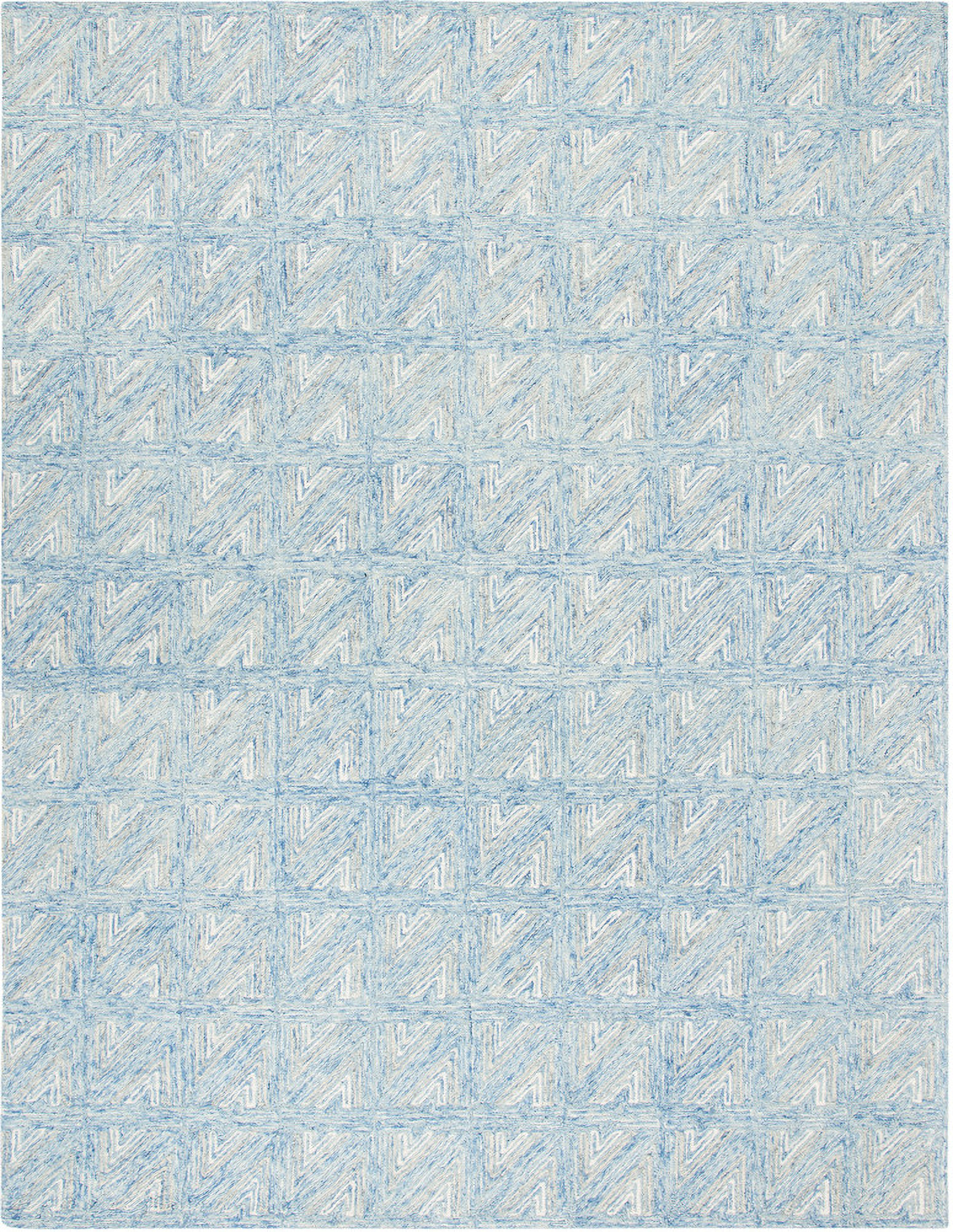 Abstract Hand Tufted Blue and Beige 8' x 10' Large Rectangle Rugs by ...