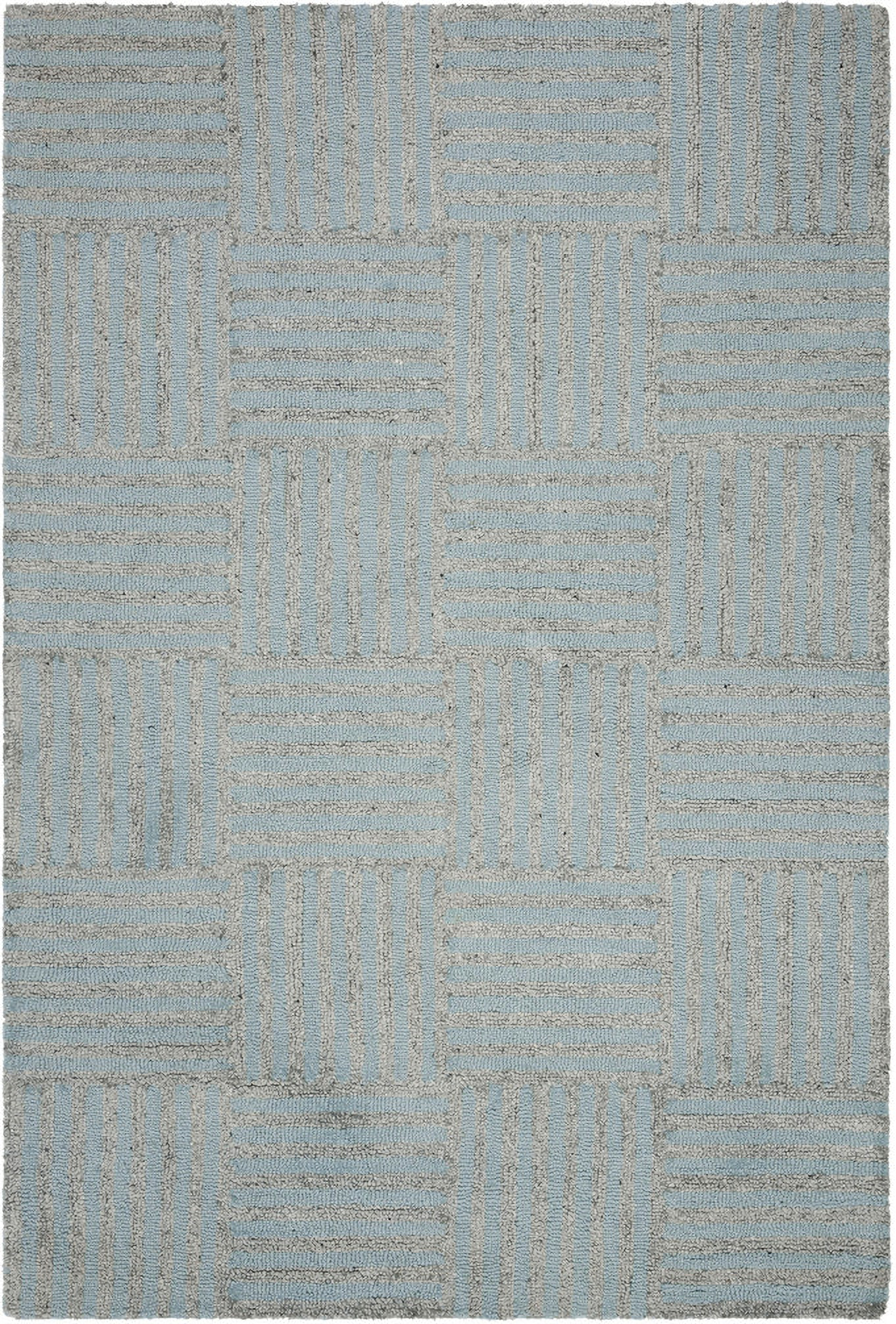 Abstract Hand Tufted Blue and Grey 4' x 6' Small Rectangle Rugs by ...
