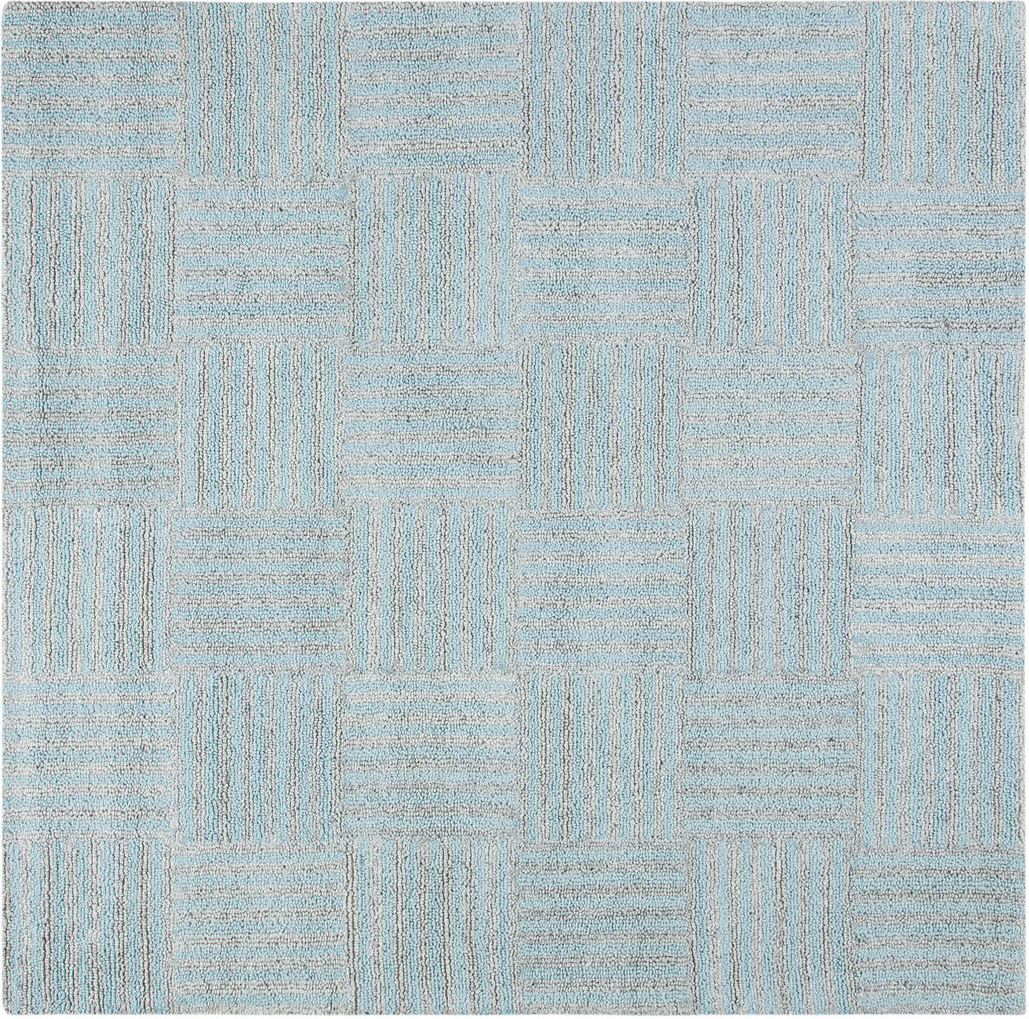 Abstract Hand Tufted Blue and Grey 6' x 6' Square Rugs by Safavieh ...
