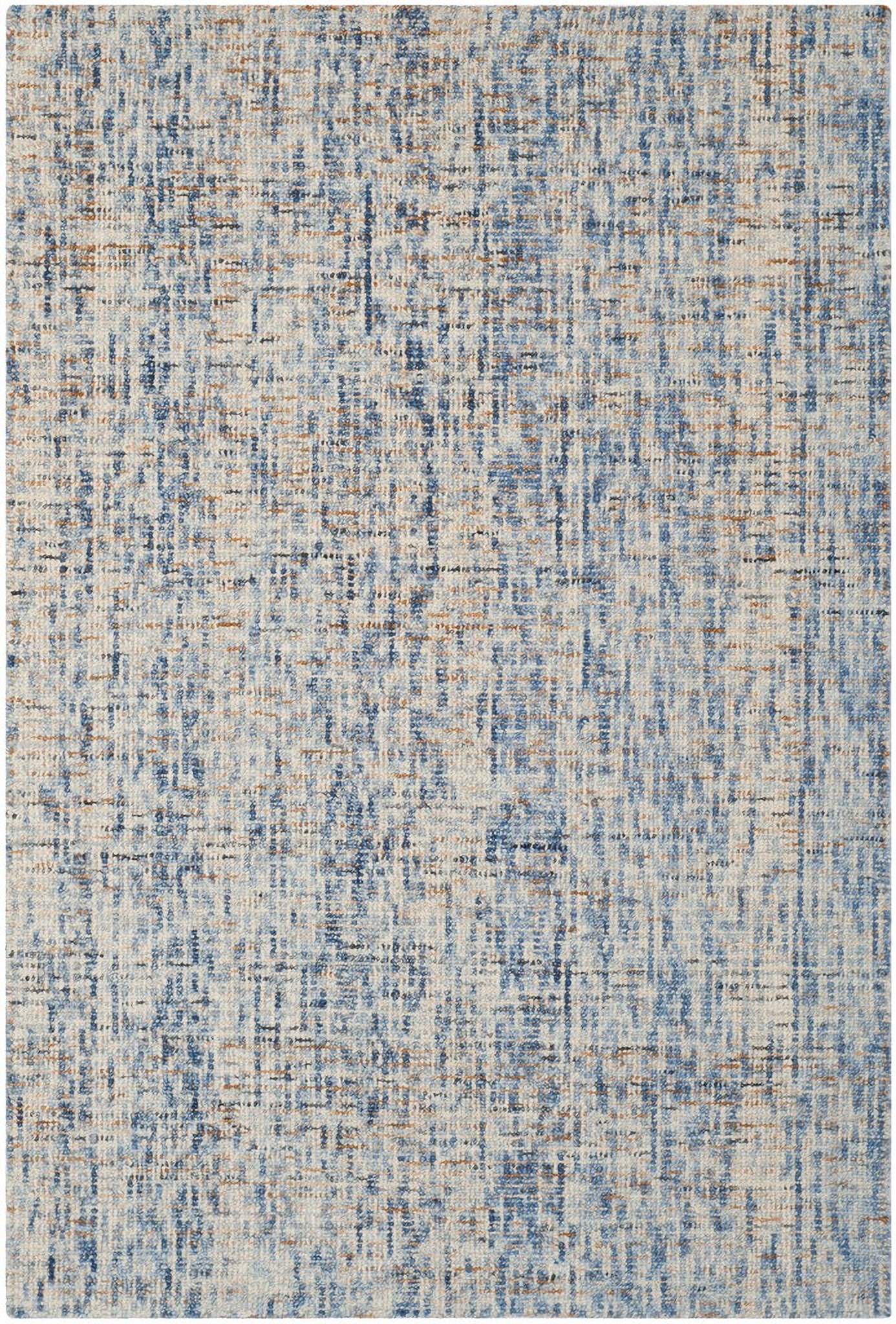 Abstract Hand Tufted Dark Blue and Rust 2'-3" x 4' Accent Rugs by ...