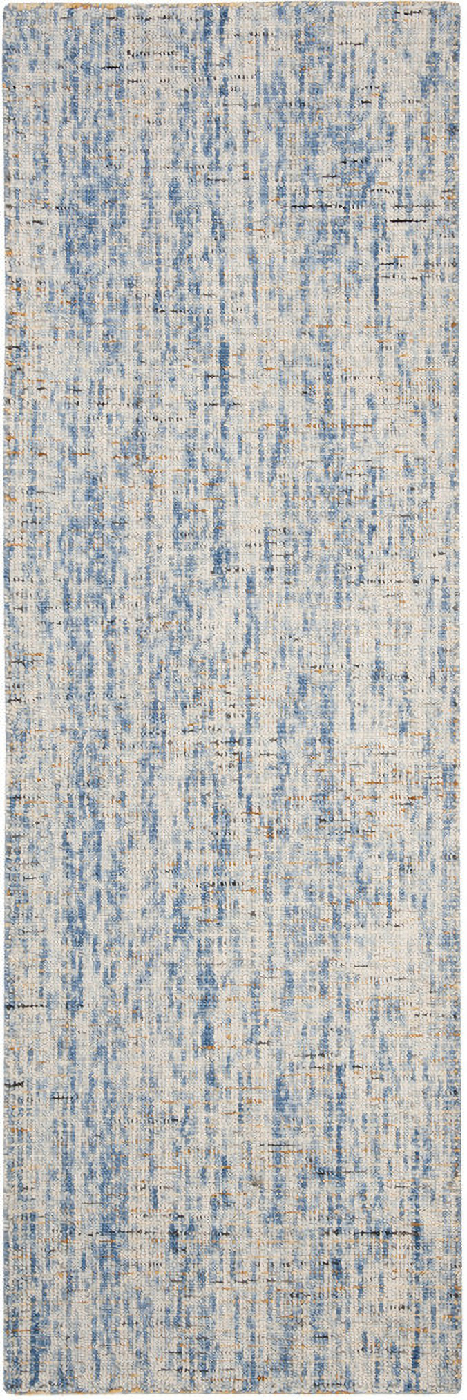 Abstract Hand Tufted Dark Blue and Rust 2'-3" x 8' Runner Rugs by ...