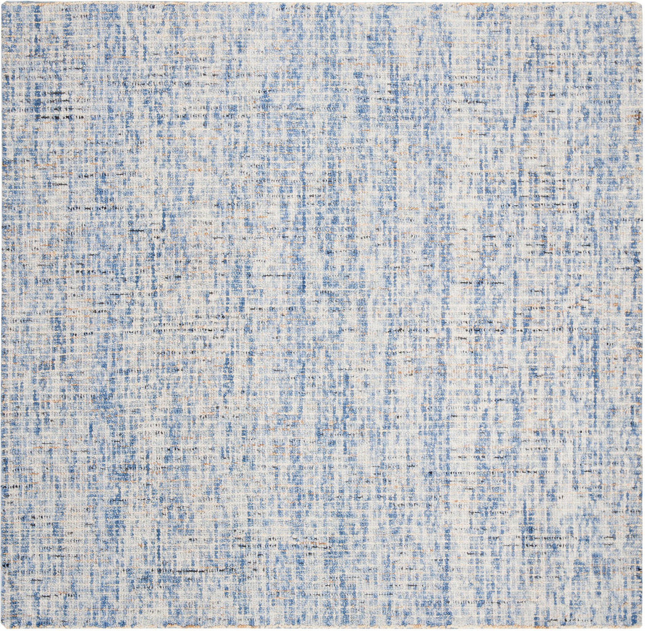 Abstract Hand Tufted Dark Blue and Rust 4' x 4' Square Rugs by Safavieh ...