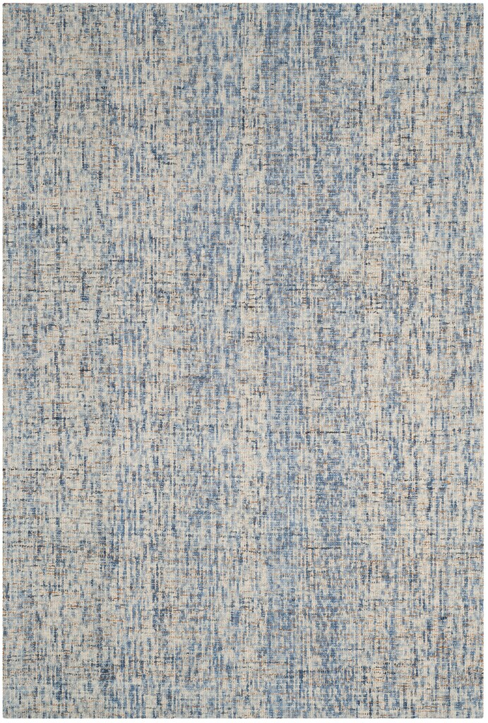 Abstract Hand Tufted Dark Blue and Rust 5' x 8' Medium Rectangle Rugs ...