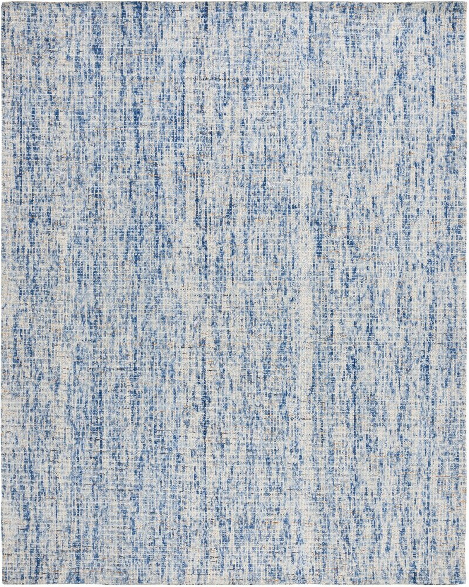 Abstract Hand Tufted Dark Blue and Rust 8' x 10' Large Rectangle Rugs ...