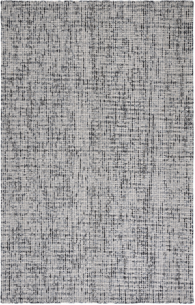 Abstract Hand Tufted Dark Grey and Ivory 5' x 8' Medium Rectangle Rugs ...