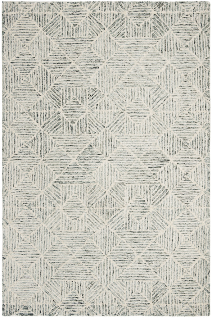 Abstract Hand Tufted Green and Ivory 3' x 5' Small Rectangle Rugs by ...