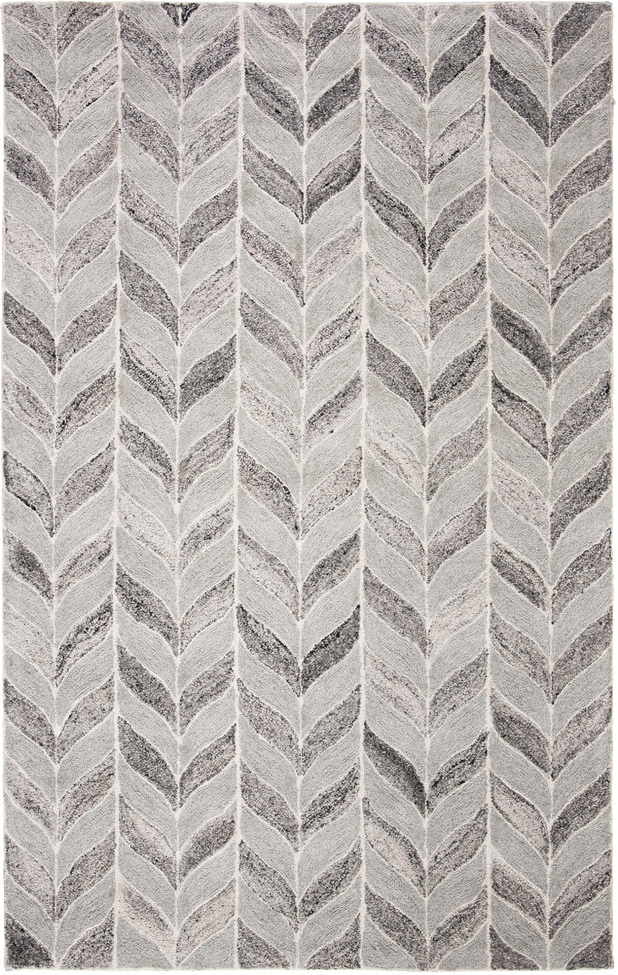 Abstract Hand Tufted Grey 5' x 8' Medium Rectangle Rugs ABT636F-5 by ...