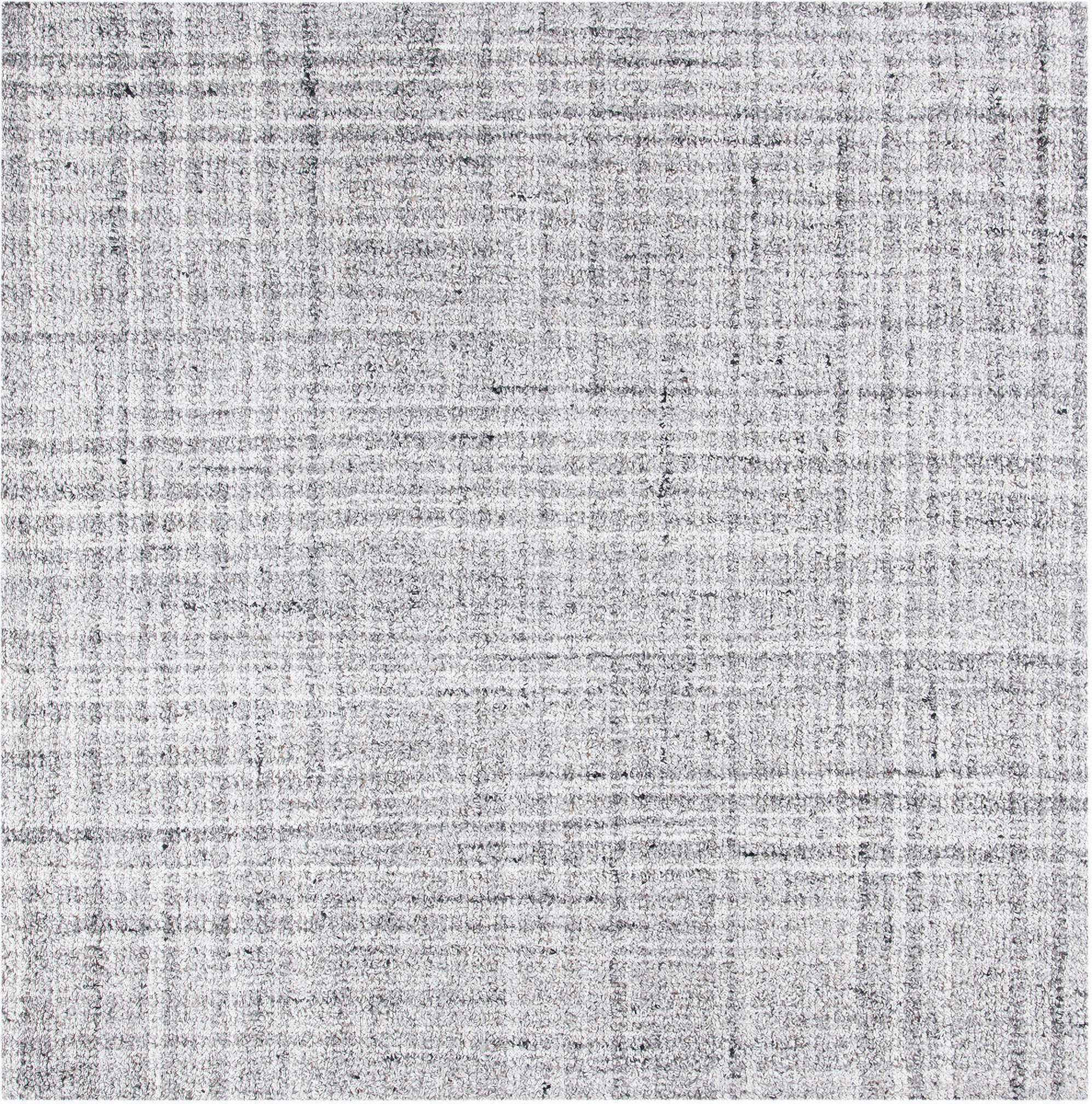 Abstract Hand Tufted Grey and Black 6' x 6' Square Rugs ABT604F-6SQ by ...