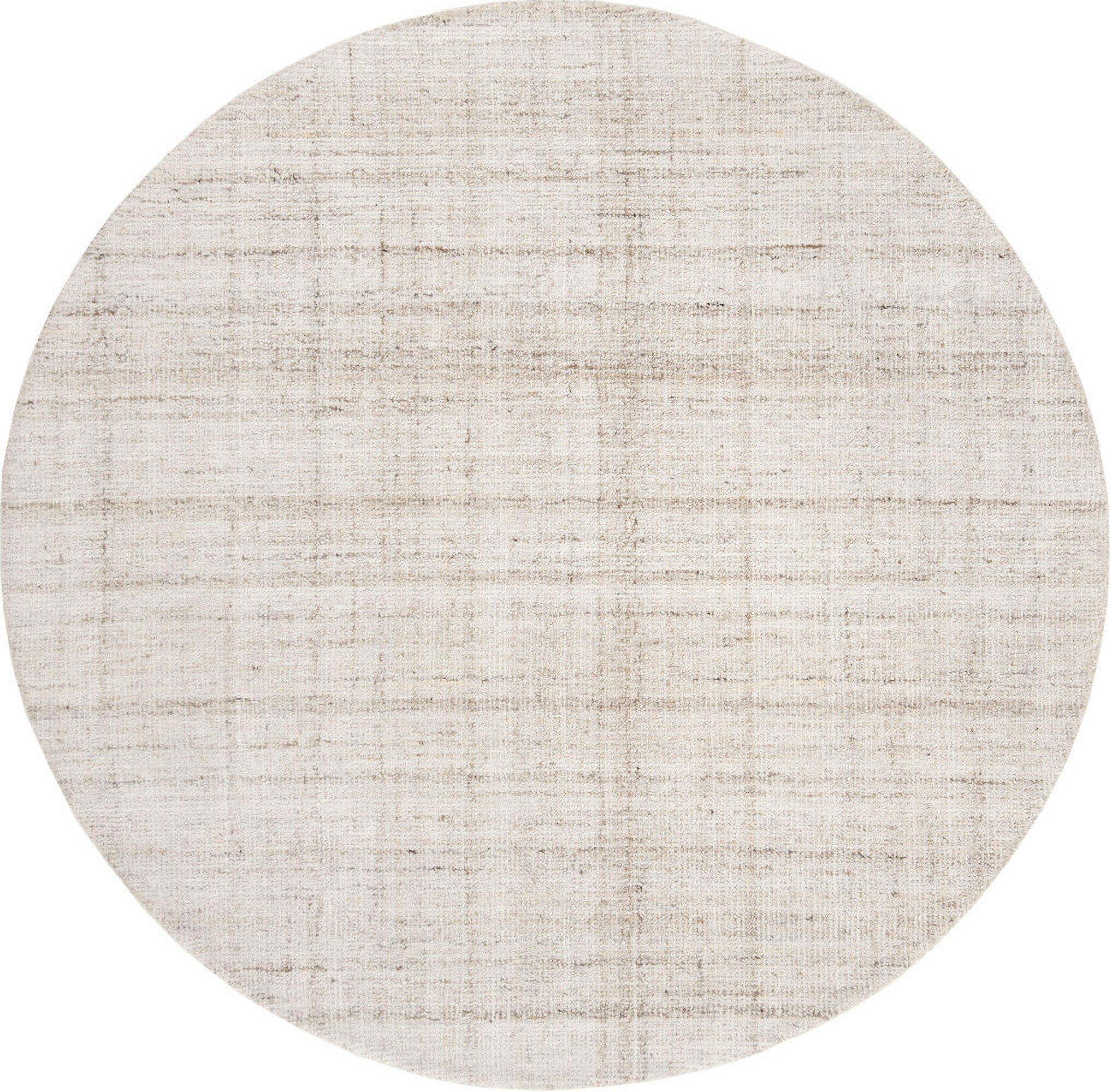 Abstract Hand Tufted Ivory and Beige 10' x 10' Round Rugs ABT141D-10R ...